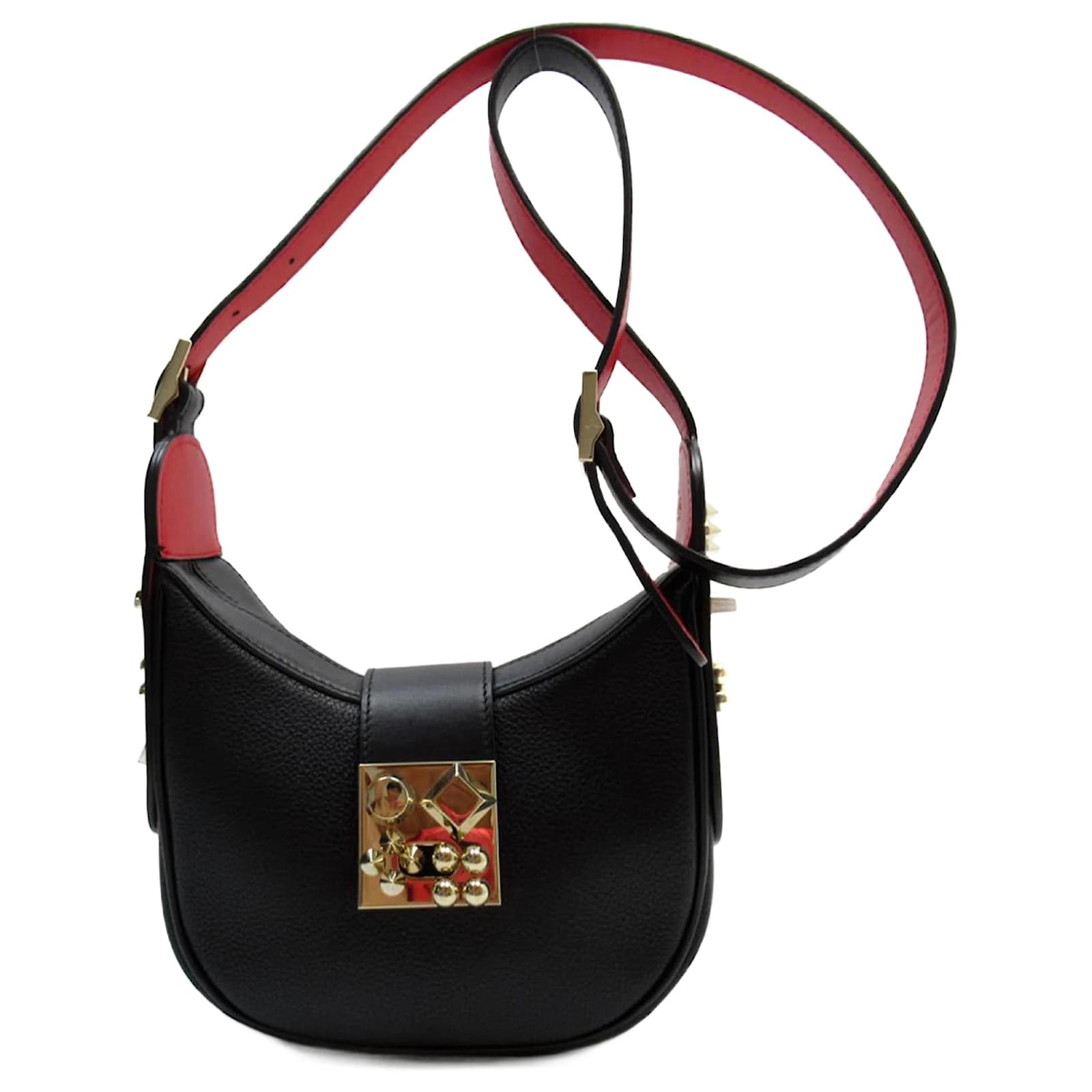 Christian Louboutin Black and Red Leather Shoulder Bag ref.1960818 ...