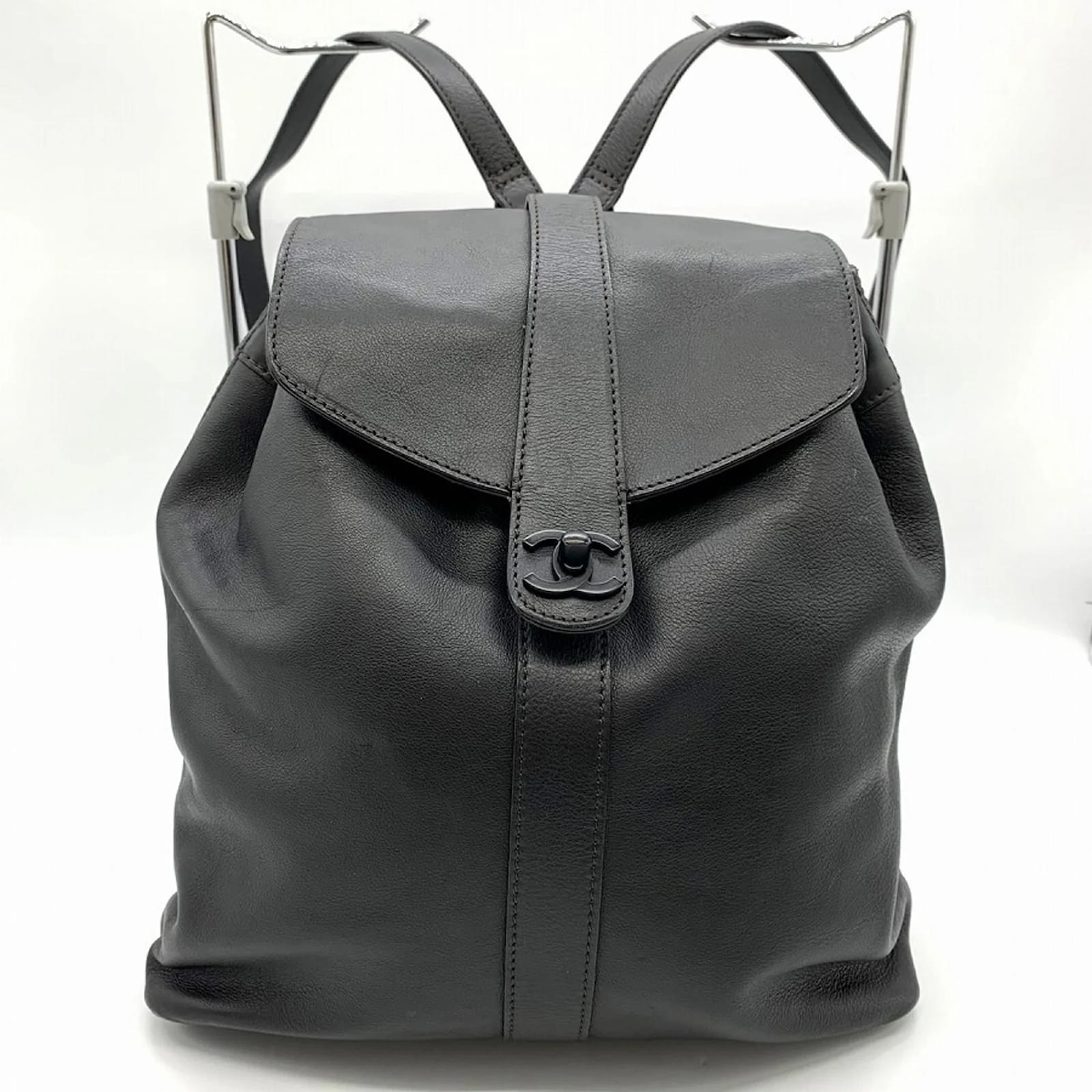 Chanel Black Leather Backpack ref.1963470 - Joli Closet