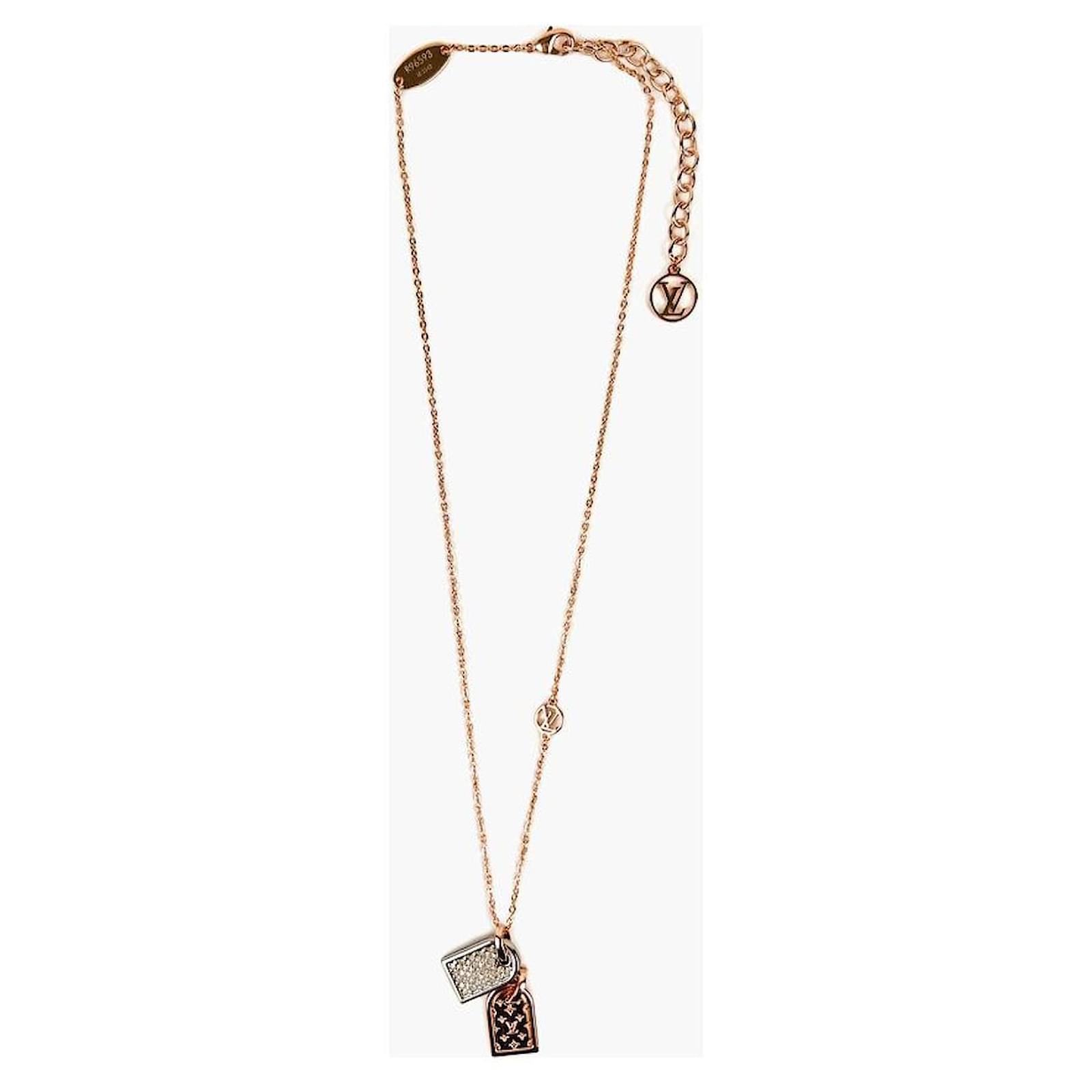 Louis Vuitton Preziosa Necklace Nanogram rose gold silver Silvery ...