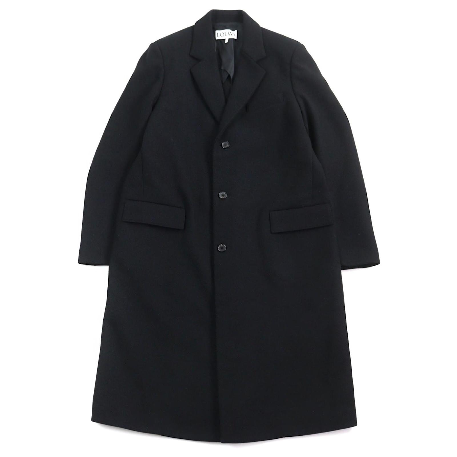 LOEWE Wool Nylon Chester Coat Black 46 Cloth ref.1966635 - Joli Closet