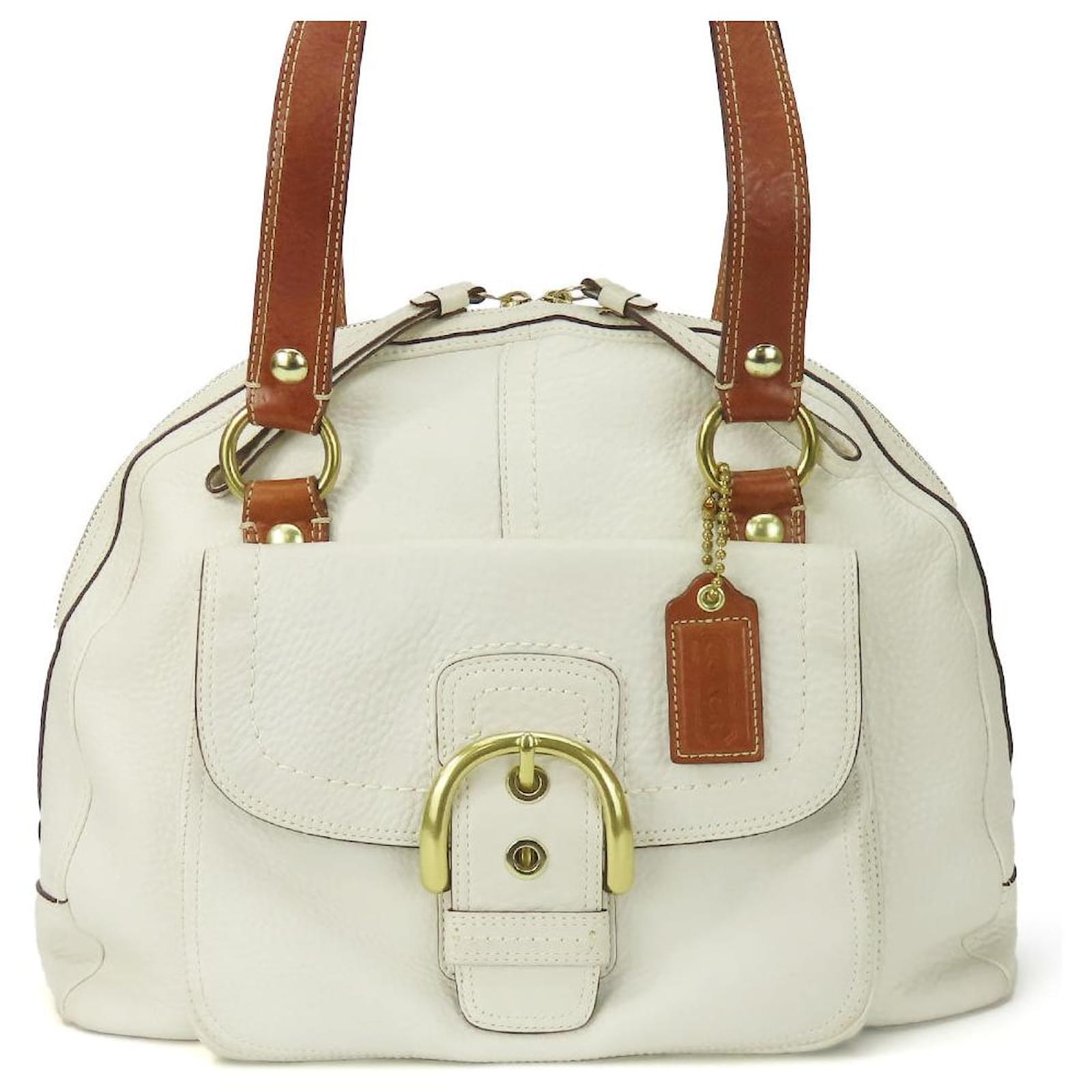 USED COACH Leather Tote Bag 11843 White ref.1967437 - Joli Closet