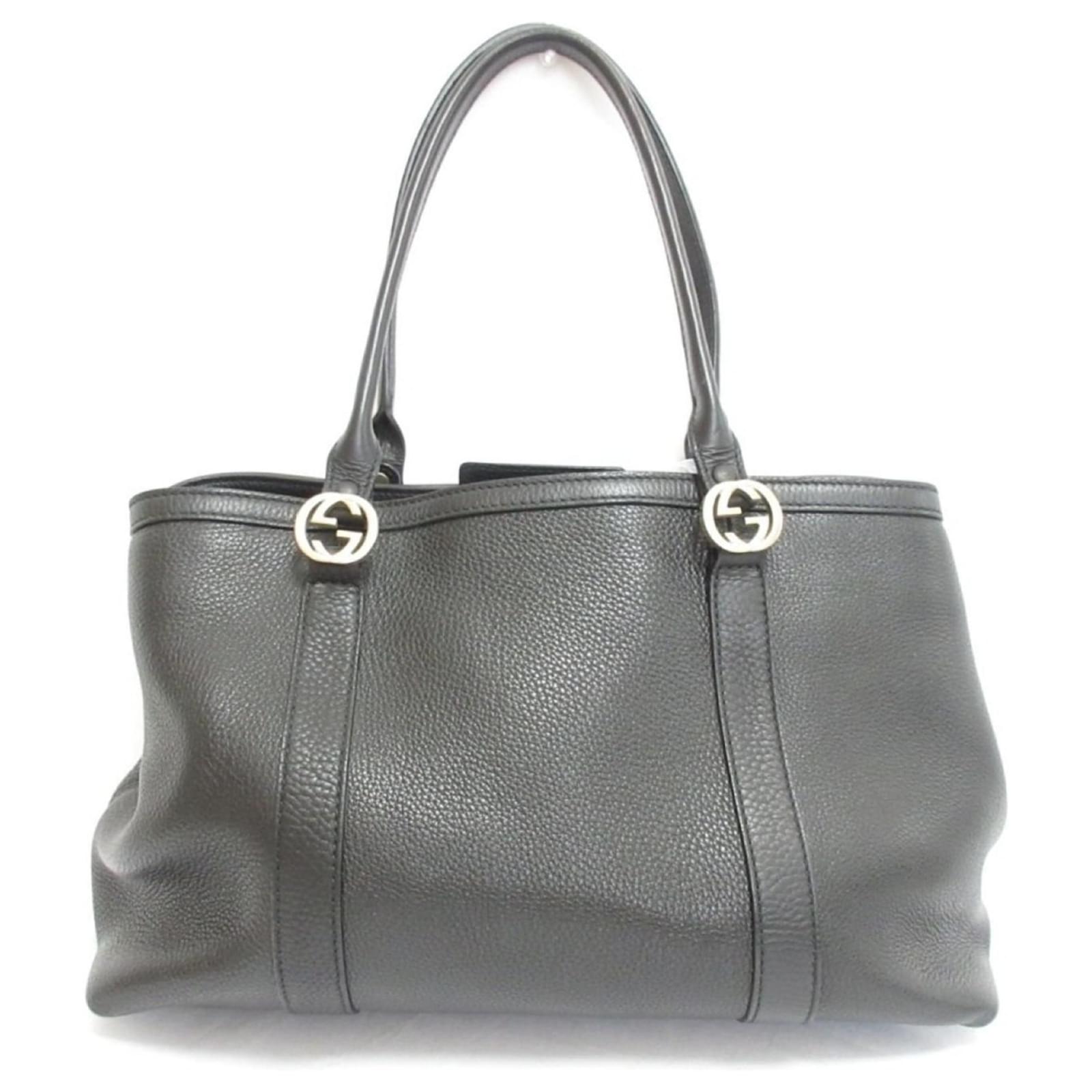 GUCCI Miss GG Leather Tote Bag Black ref.1968858 - Joli Closet