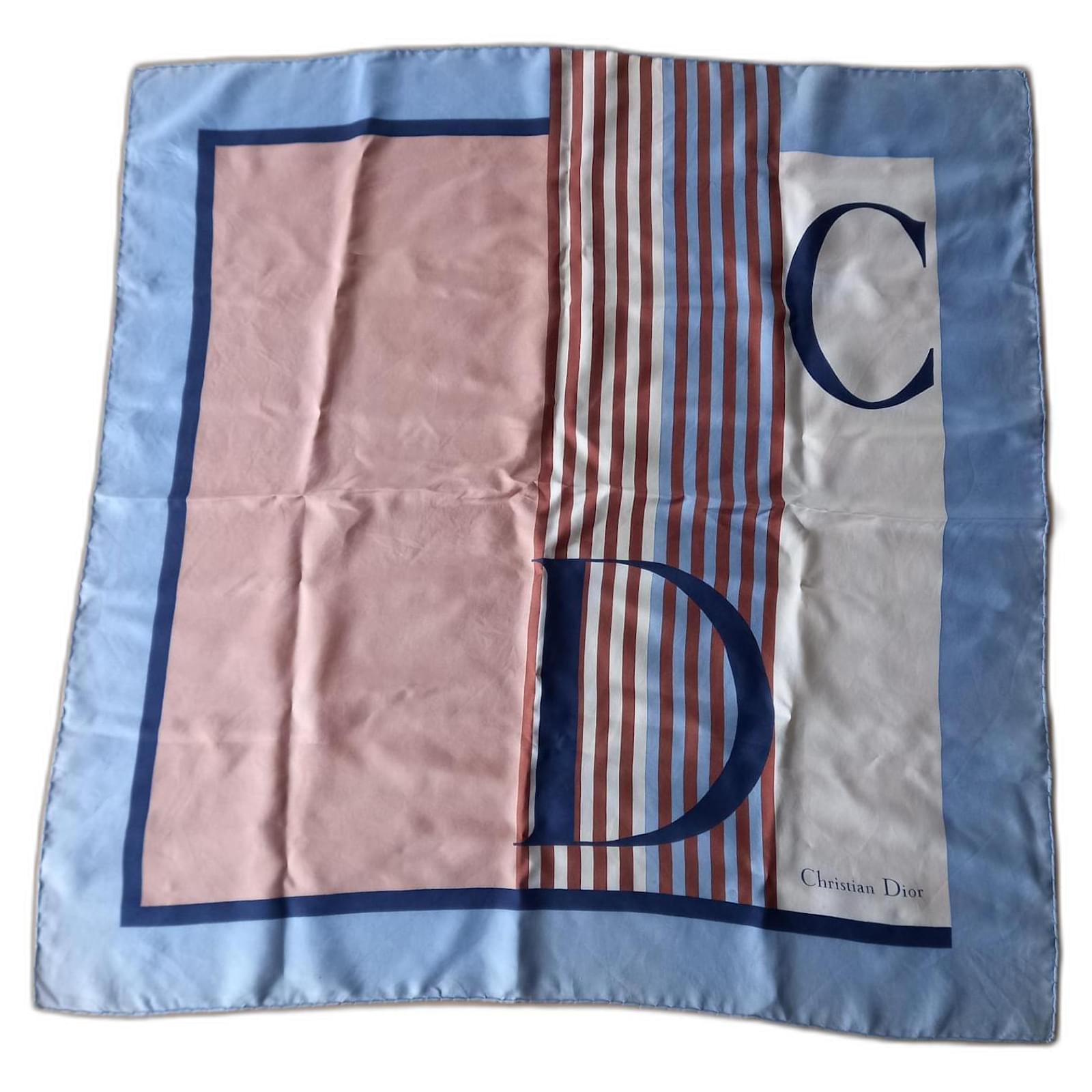Christian Dior Silk scarves Blue ref.1969237 - Joli Closet