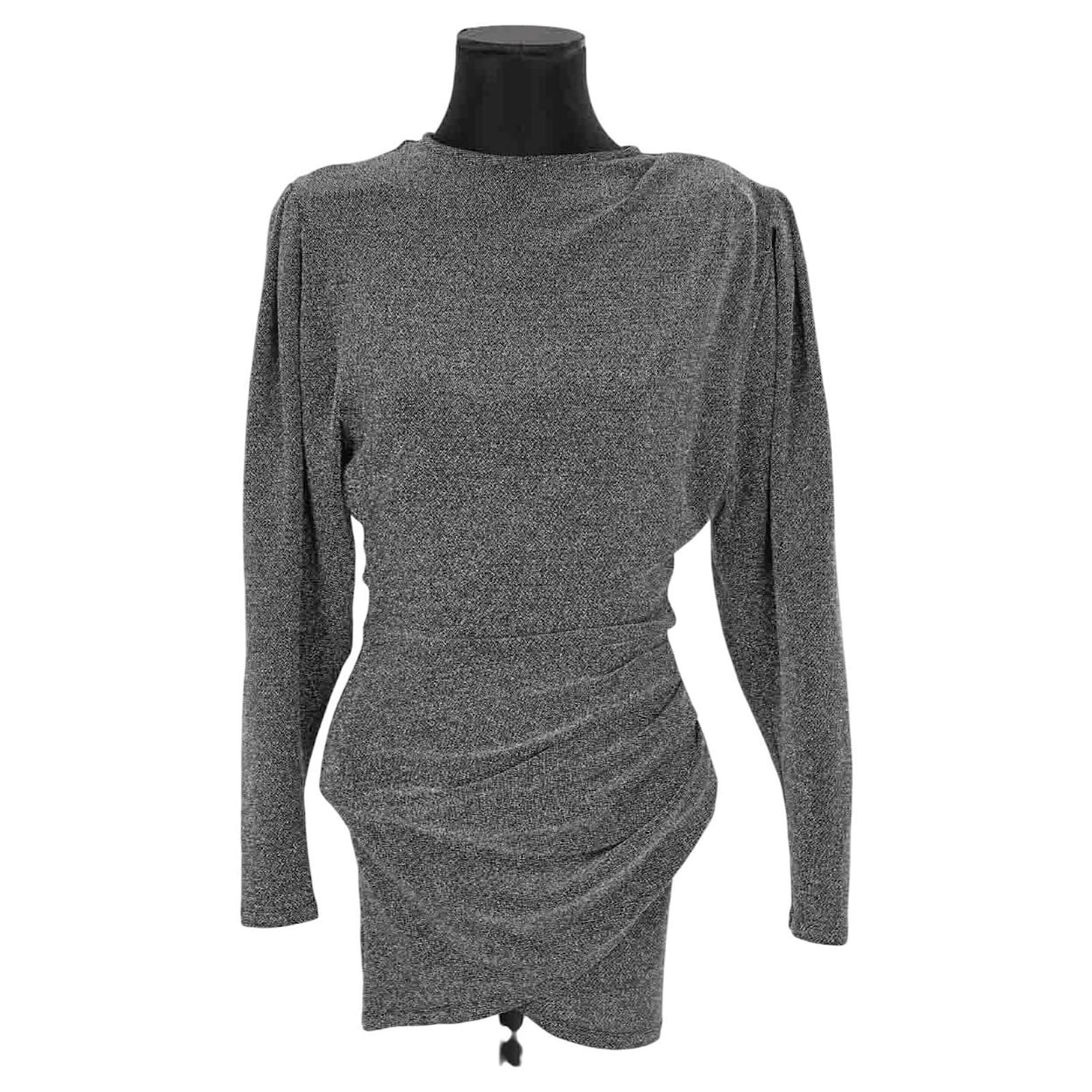 Isabel Marant Silver dress Silvery Polyamide ref.1969392 - Joli Closet