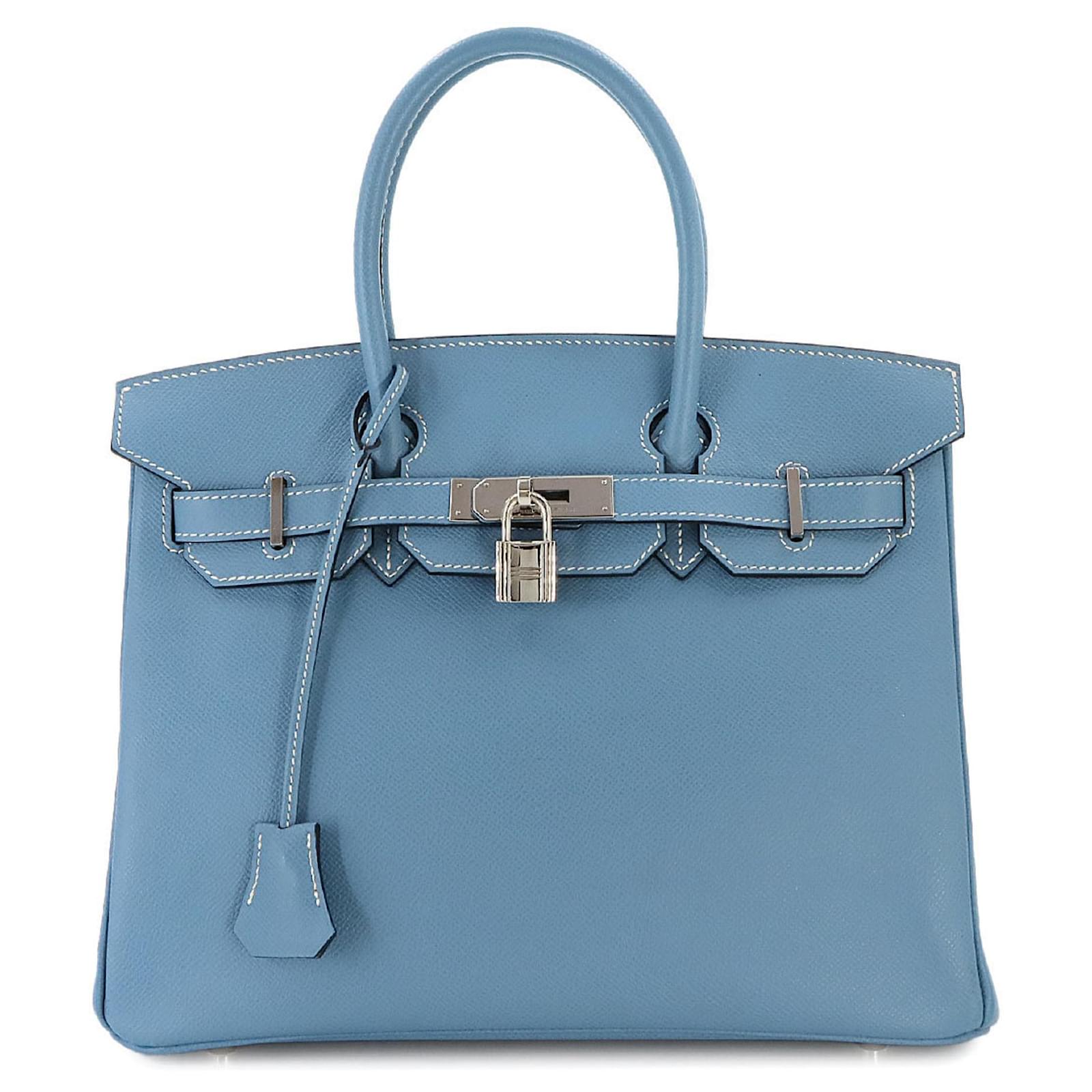 Hermès Hermes Birkin 30 Handbag in Epsom Blue Jean (Sold) - Joli Closet