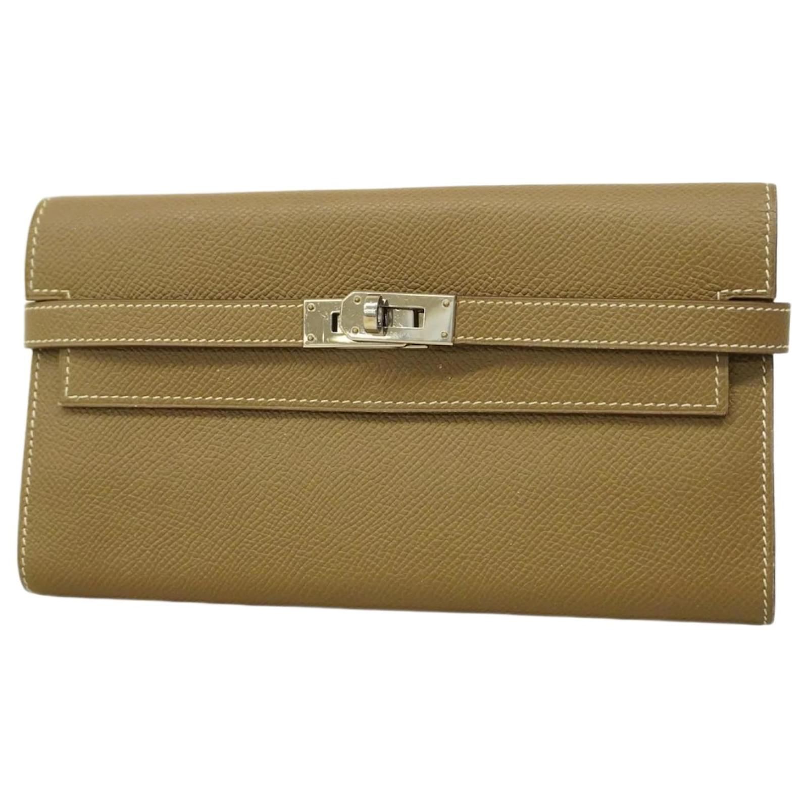 Hermès Hermes Long Wallet in Epsom Leather Taupe ref.1972959 - Joli Closet