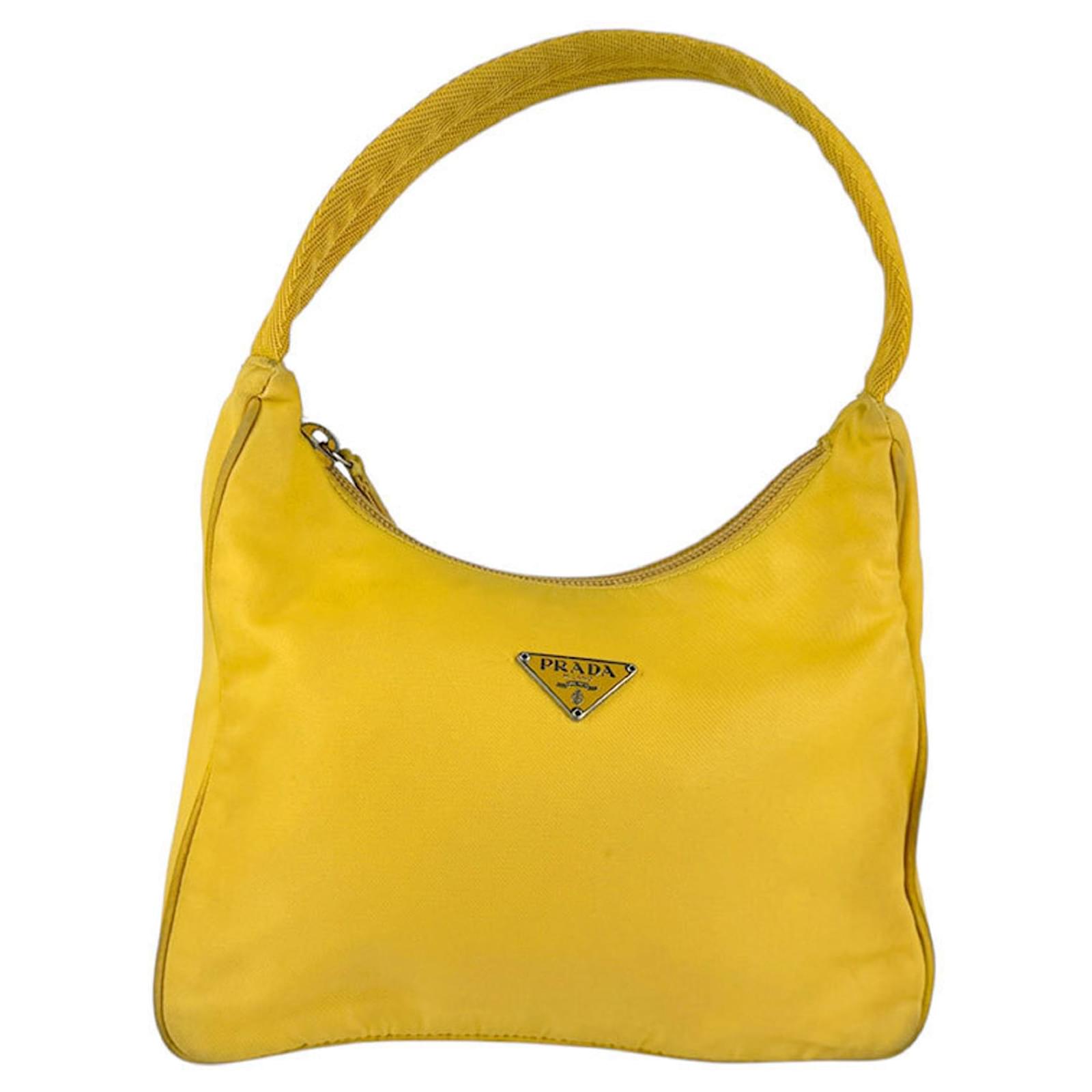 Prada Yellow Nylon Handbag ref.1973309 - Joli Closet