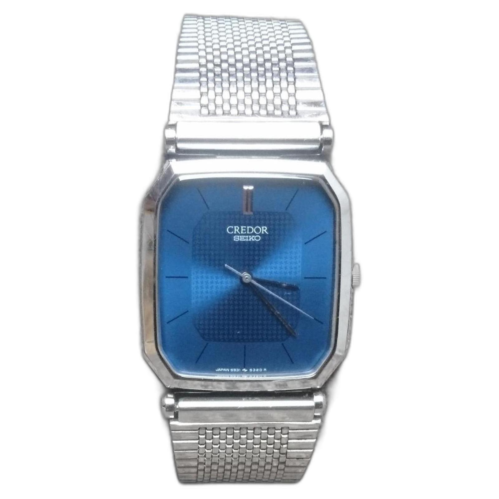 Seiko Credor quartz watch ref. 5931-5290 Silvery Blue Steel ref.1973630 ...