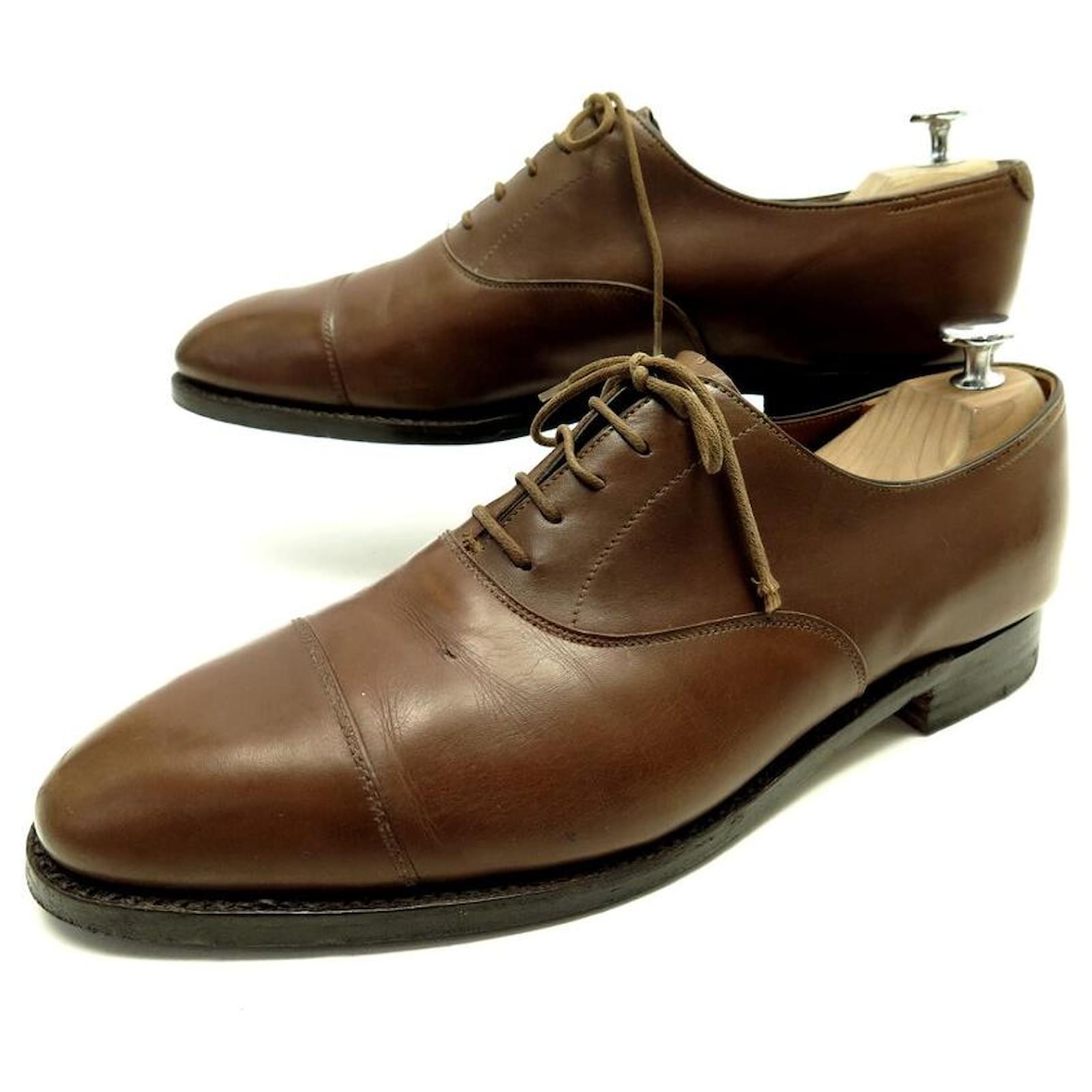 JOHN LOBB CITY RICHELIEU 8.5 42.5 IN BROWN LEATHER SHOES ref.1973938 ...
