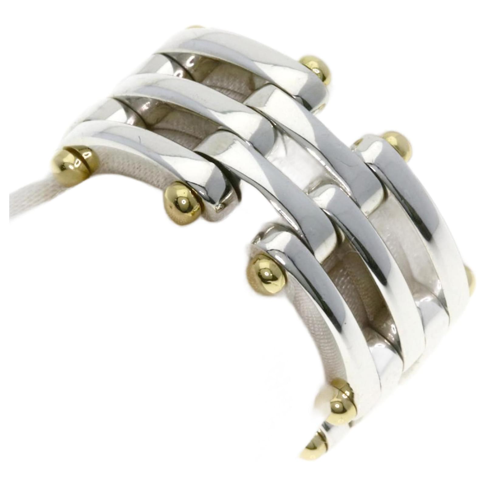 Tiffany & Co Tiffany Gate Ring in 18K Yellow Gold and Silver ref ...