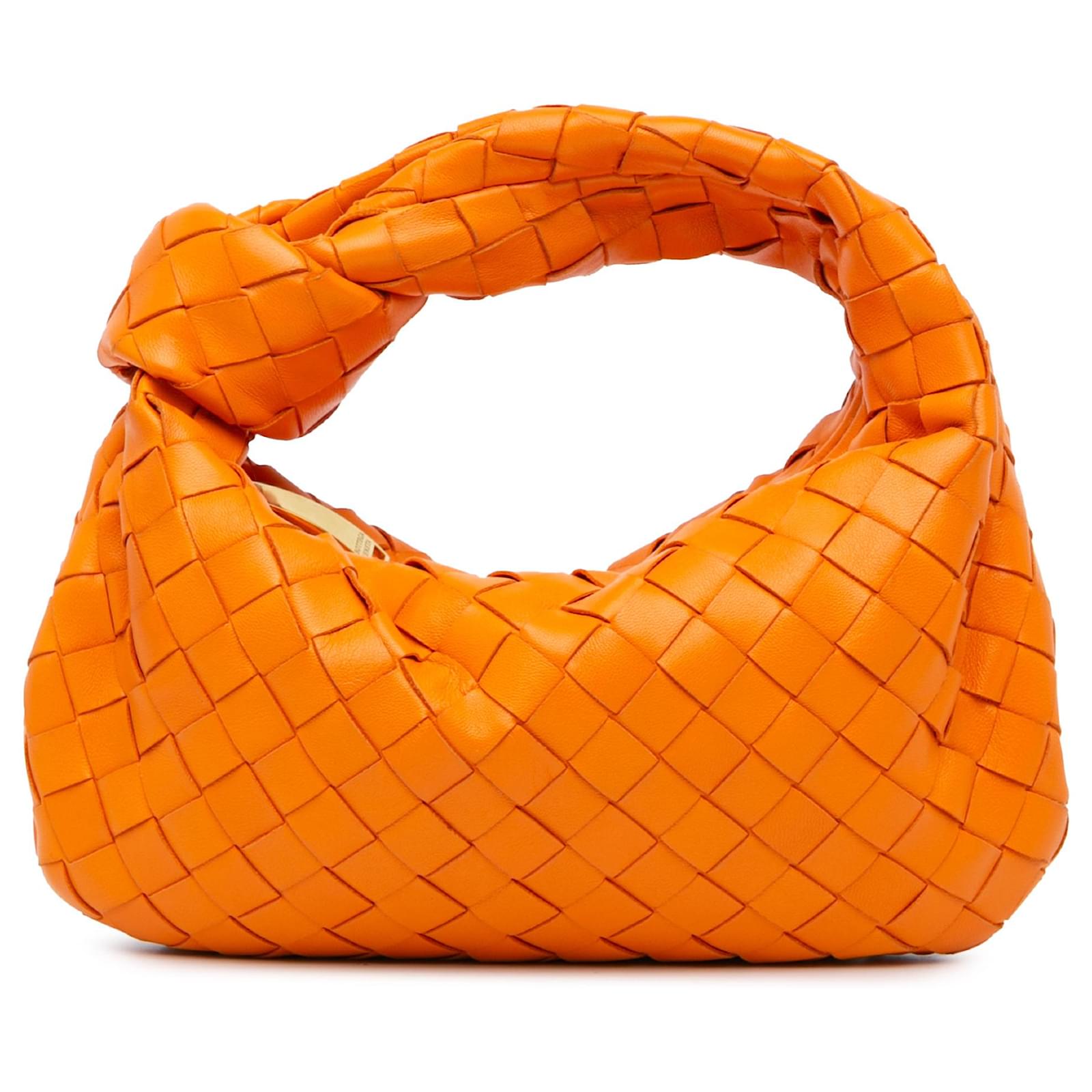 Bottega Veneta Orange Mini Nappa Intrecciato Jodie Leather ref.1978836 ...