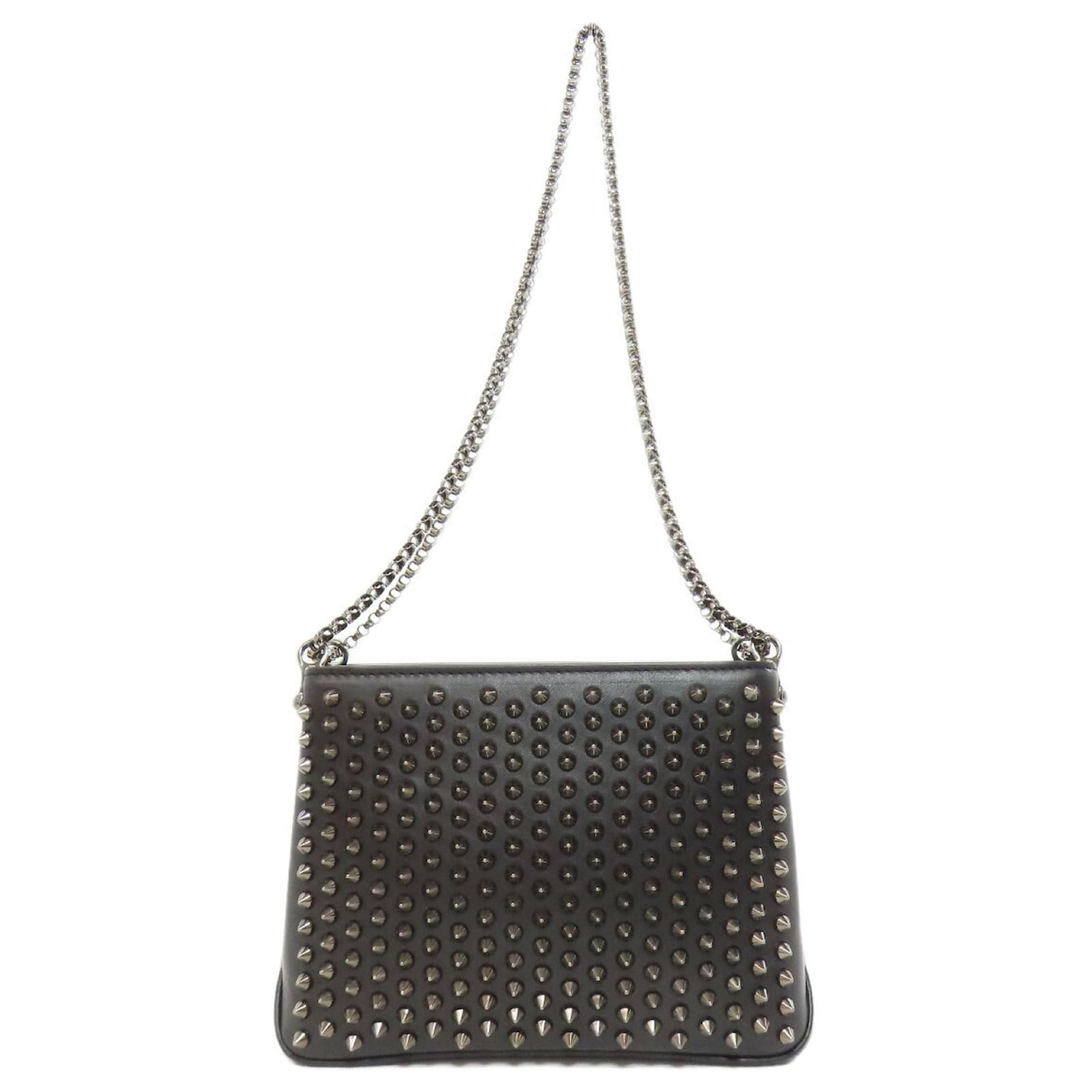 Christian Louboutin Spike Shoulder Bag Black Leather ref.1981142 - Joli ...