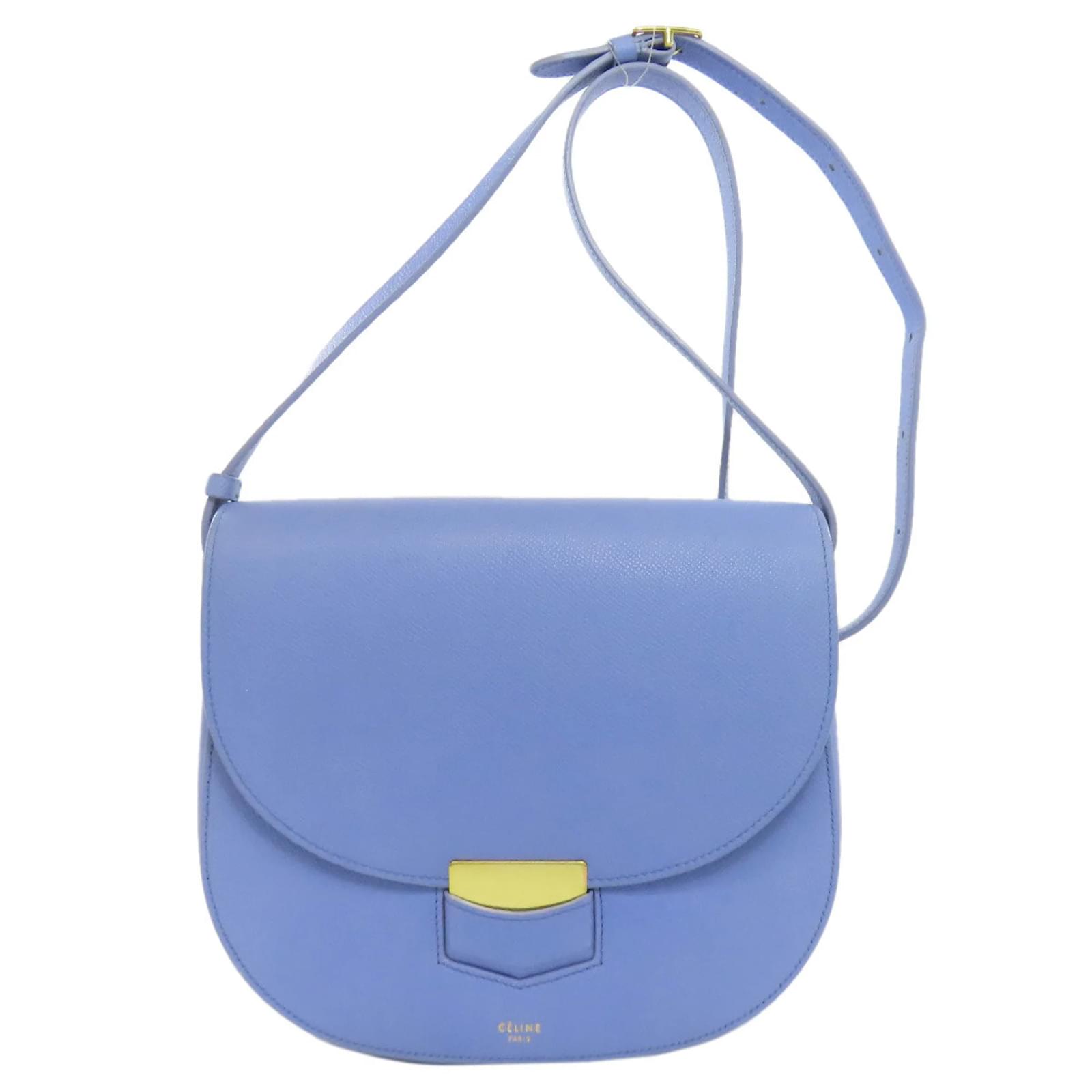 Céline Celine Blue Calfskin Shoulder Bag Leather ref.1981169 - Joli Closet