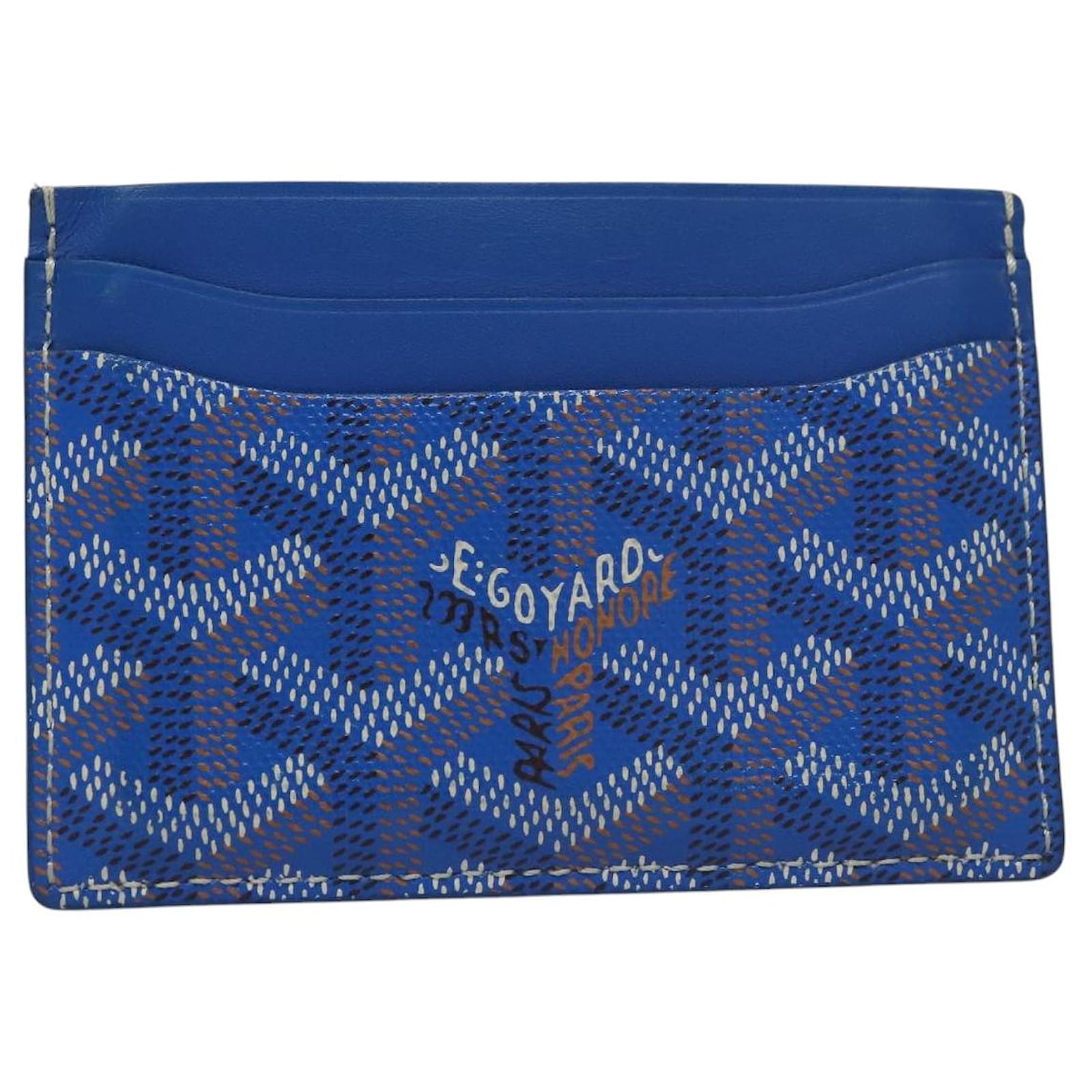 GOYARD Herringbone Card Case PVC Leather Blue Auth 108962 ref.1983469 ...