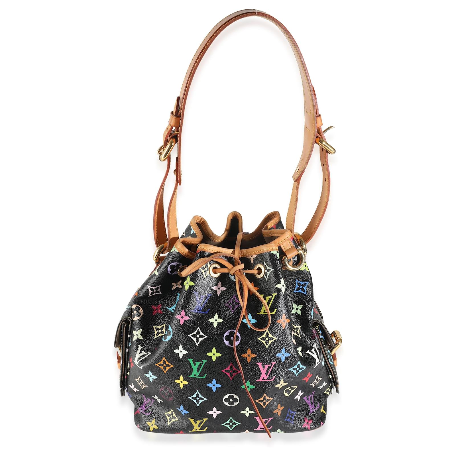 Louis Vuitton x Takashi Murakami Black Monogram Multicolore Canvas ...