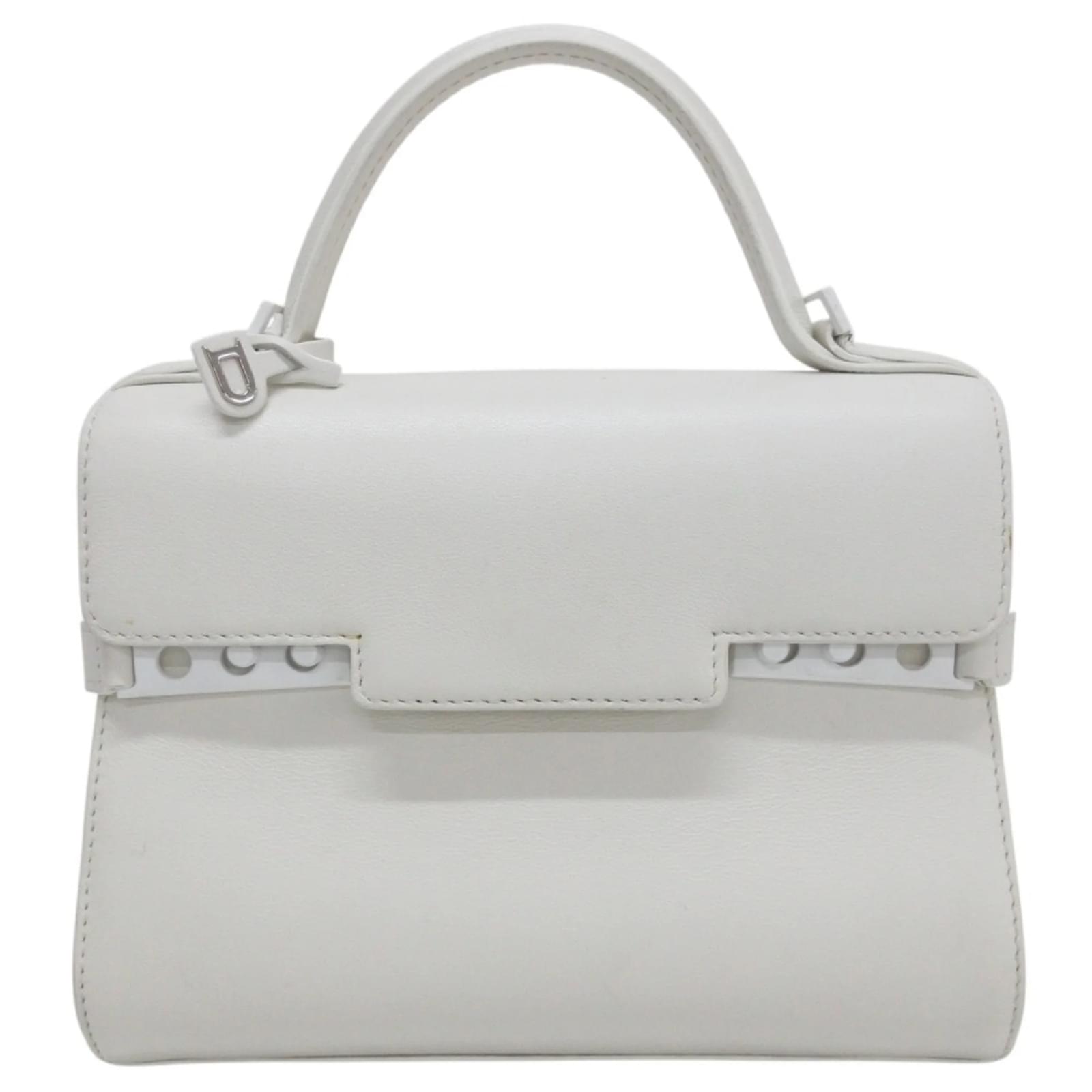 Delvaux Tempate Small Leather Handbag White ref.1986884 - Joli Closet