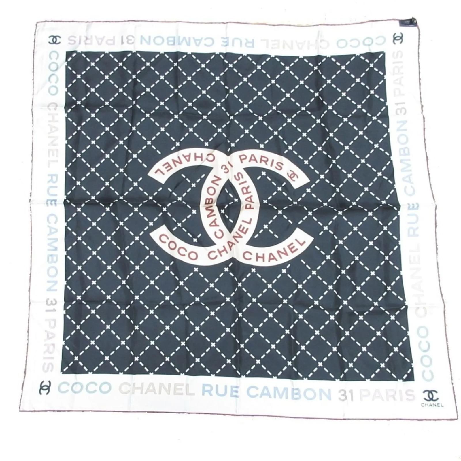 Chanel Coco 31 Rue Cambon Silk Scarf Black Pink ref.1986918 - Joli Closet
