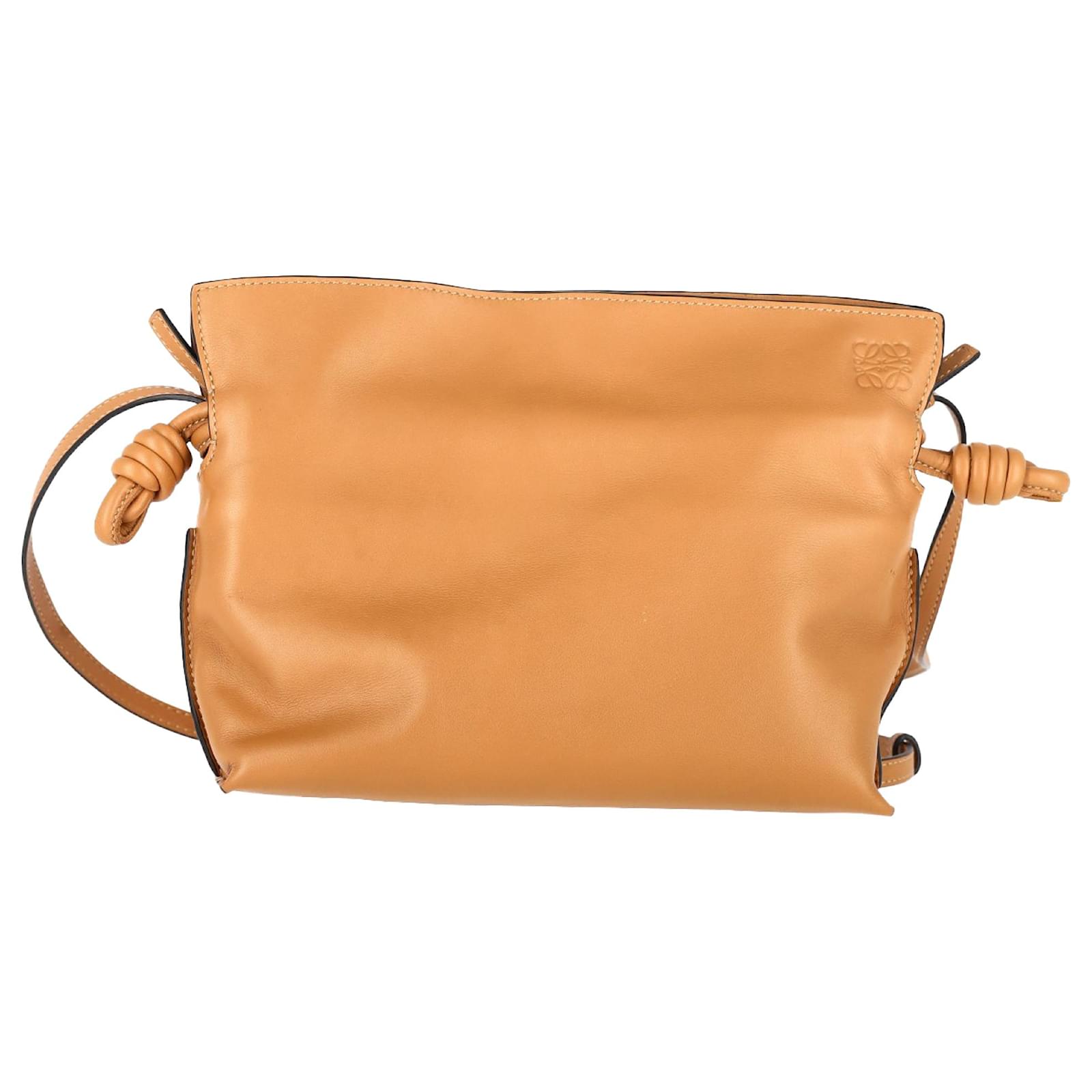 Loewe Flamenco Mini Clutch In Brown Leather ref.1988198 - Joli Closet