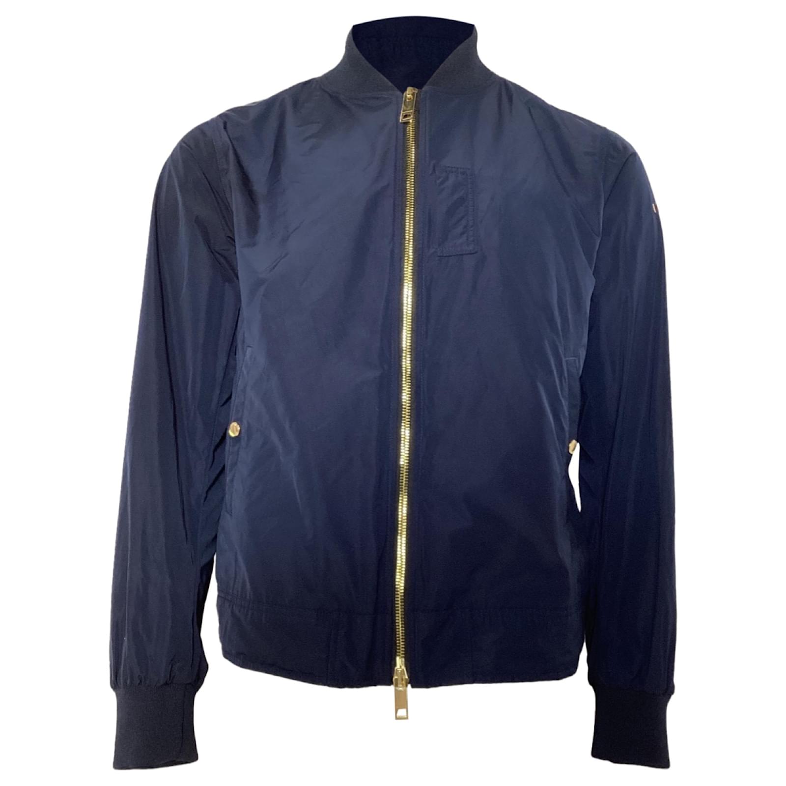 Burberry Shell Bomber Jacket in Blue Polyester ref.1988228 - Joli Closet