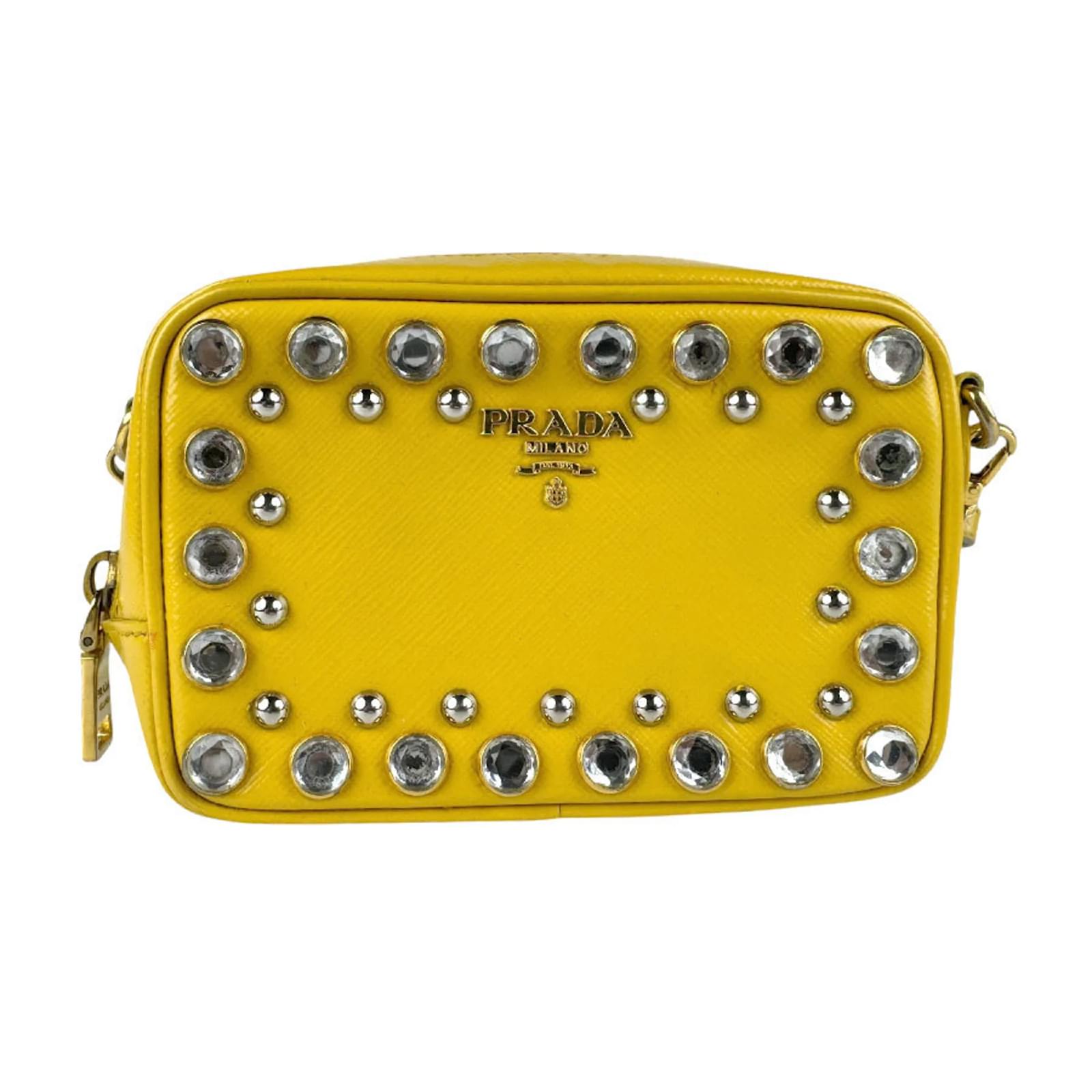 Prada Yellow Leather Shoulder Bag ref.1988366 - Joli Closet