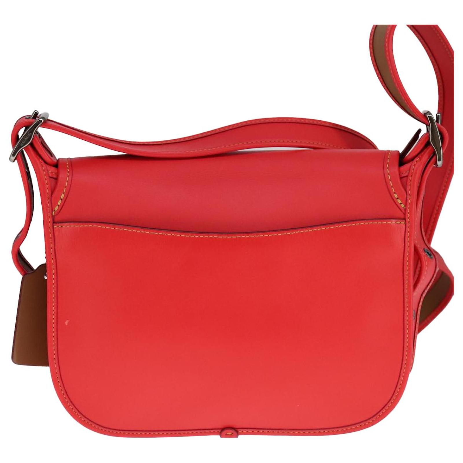 Coach Shoulder Bag Leather Red Auth 93639 ref.1989275 - Joli Closet