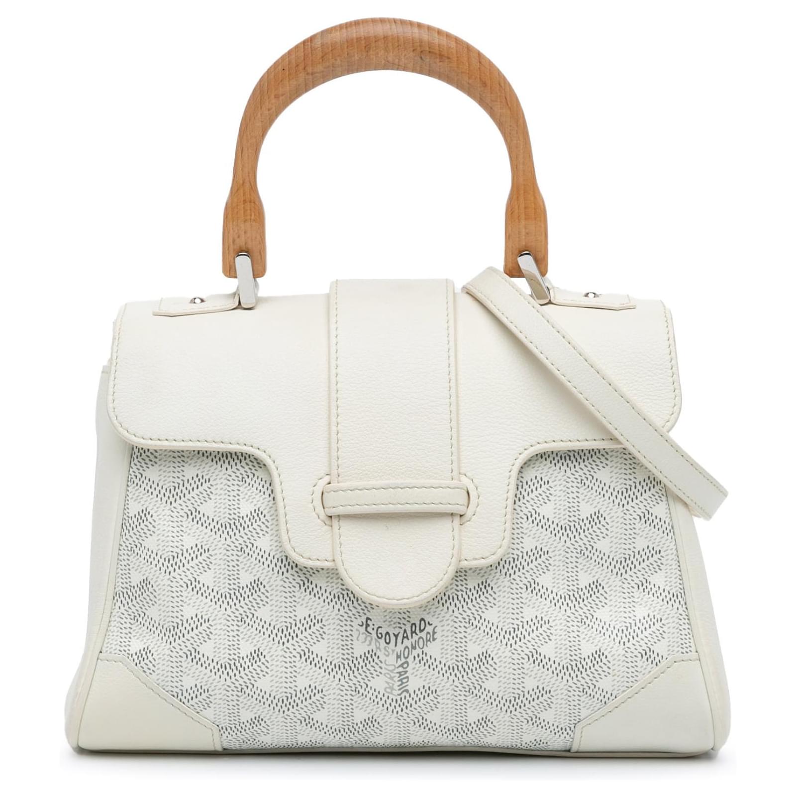 Goyard White Mini Goyardine Saigon Souple (Sold) - Joli Closet