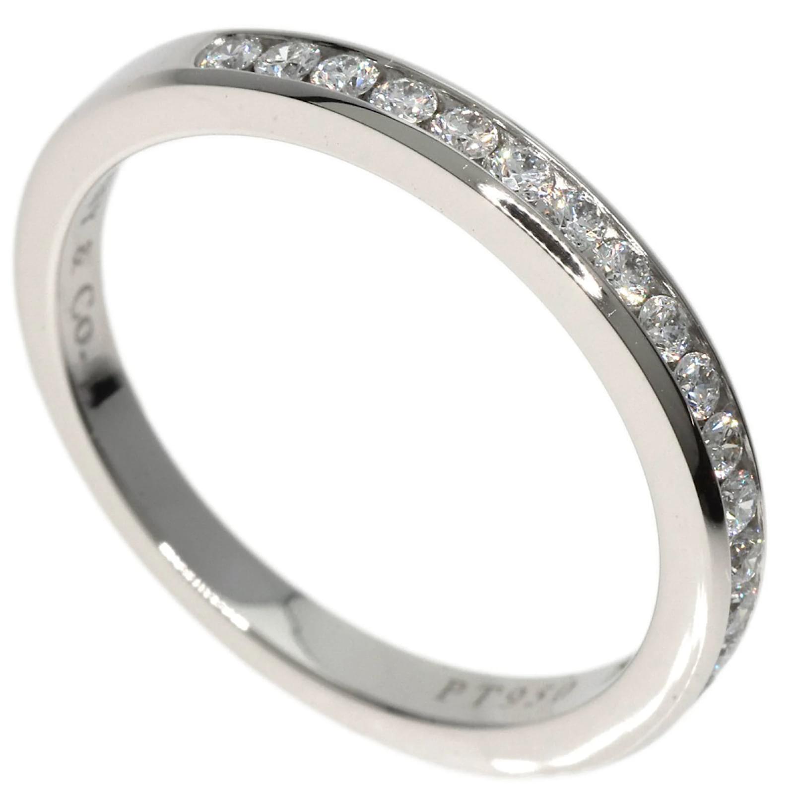 Tiffany & Co. Half Circle Channel Setting Diamond Ring Platinum ref ...