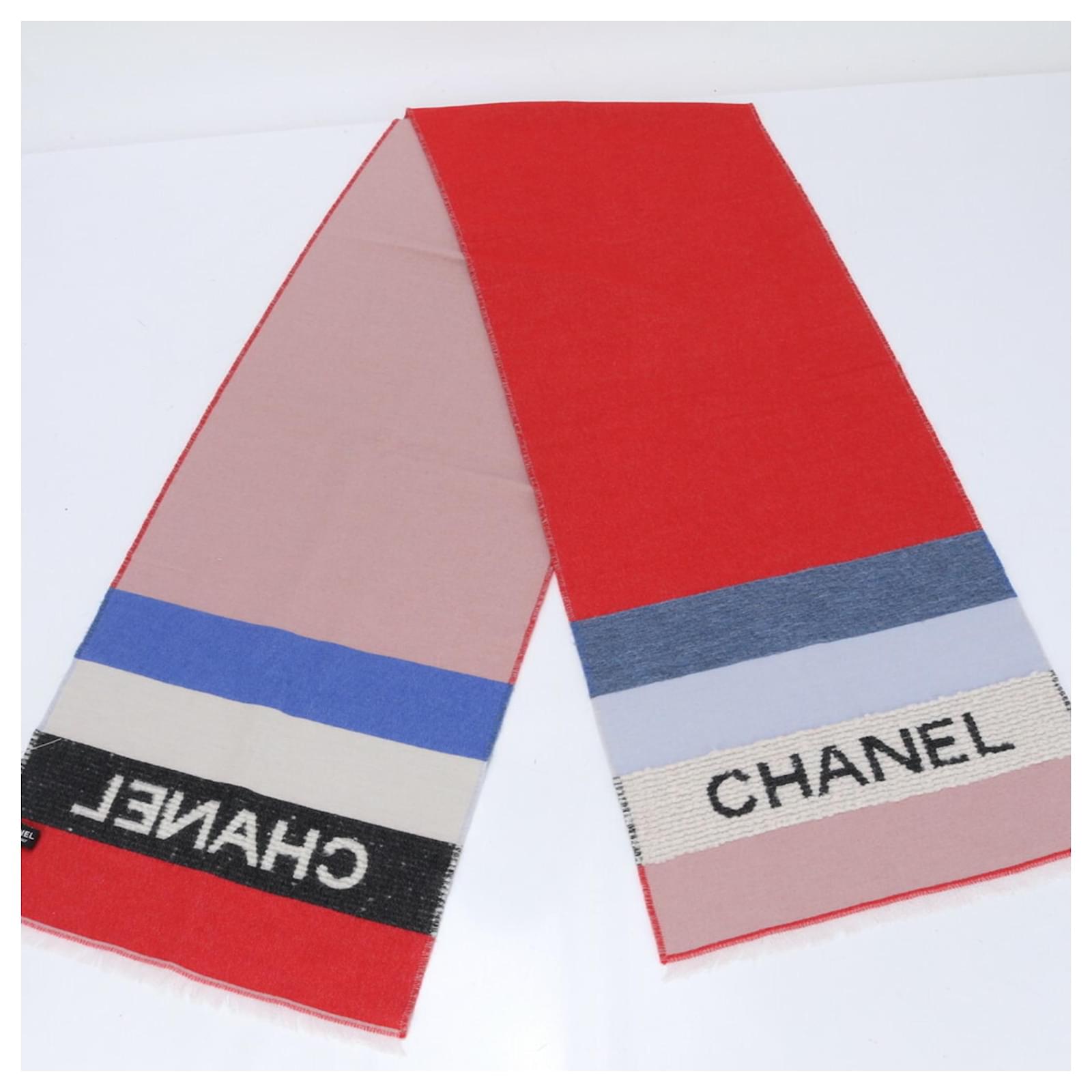 Chanel Multicolor Cashmere and Silk Stole Multiple colors Wool Nylon ...