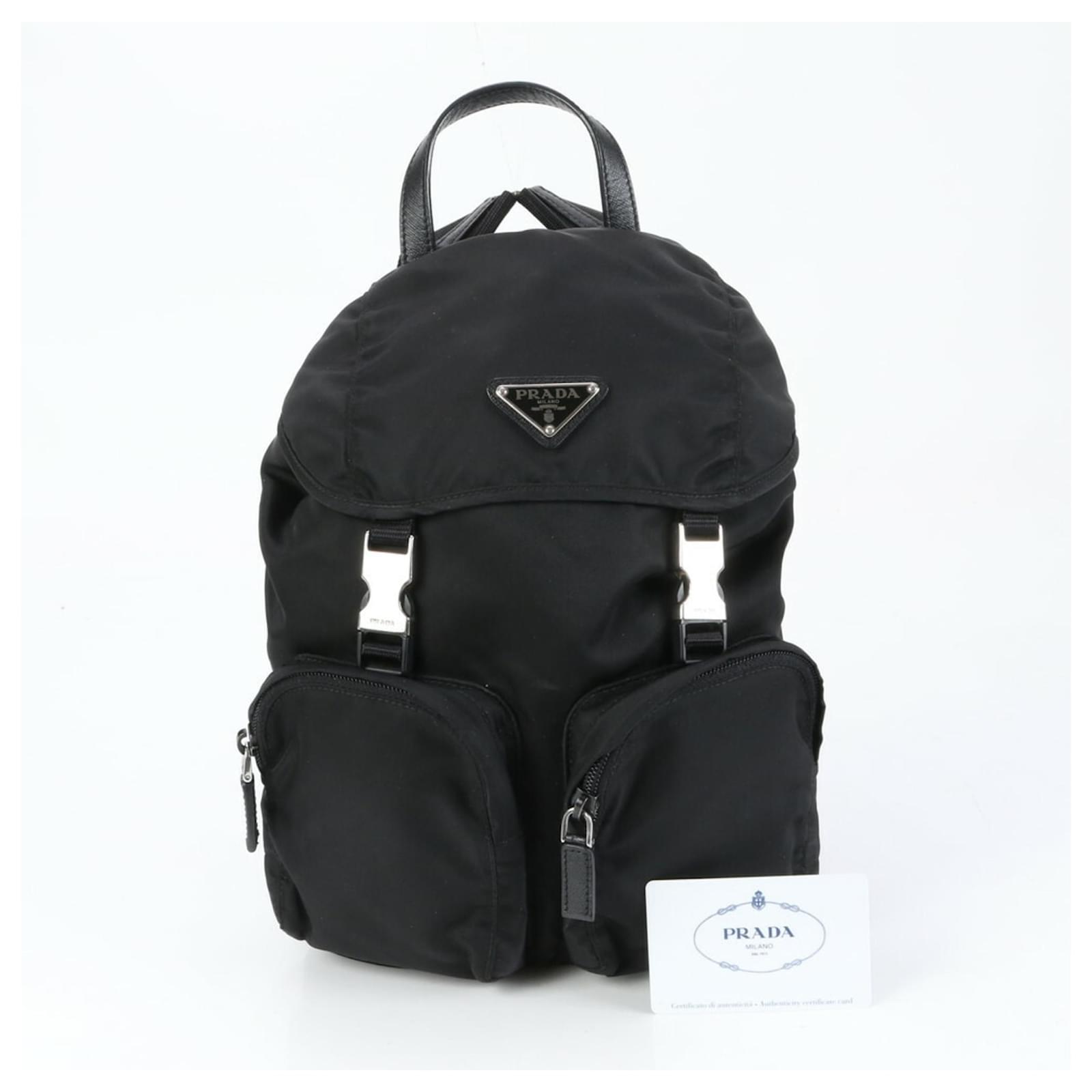 Prada Tessuto Nylon Leather Backpack Black ref.JC1998931 (Sold) - Joli ...