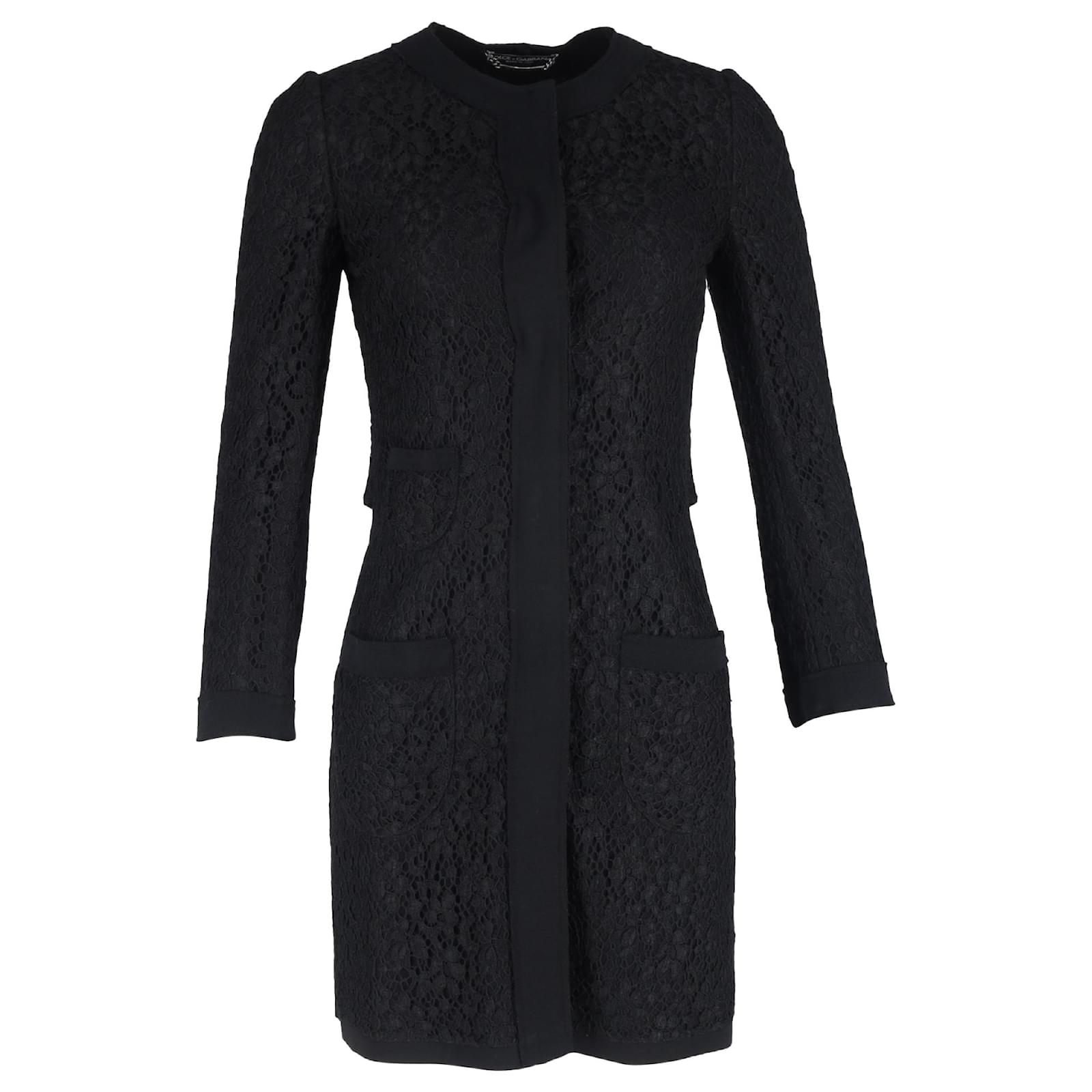 Dolce & Gabbana Lace Coat in Black Polyamide Nylon ref.1999332 - Joli ...