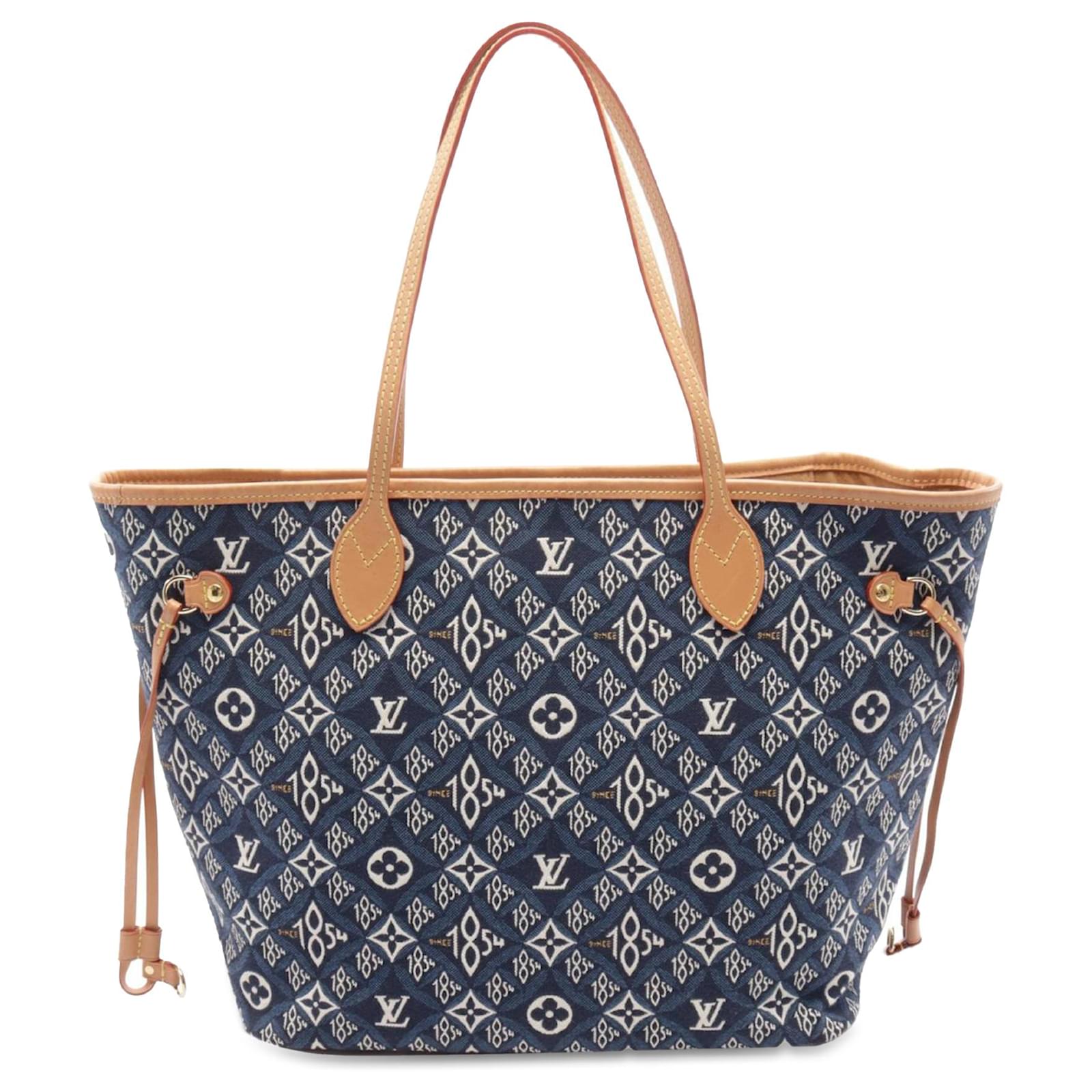 Louis Vuitton Blue Monogram Jacquard Since 1854 Neverfull MM Navy blue ...