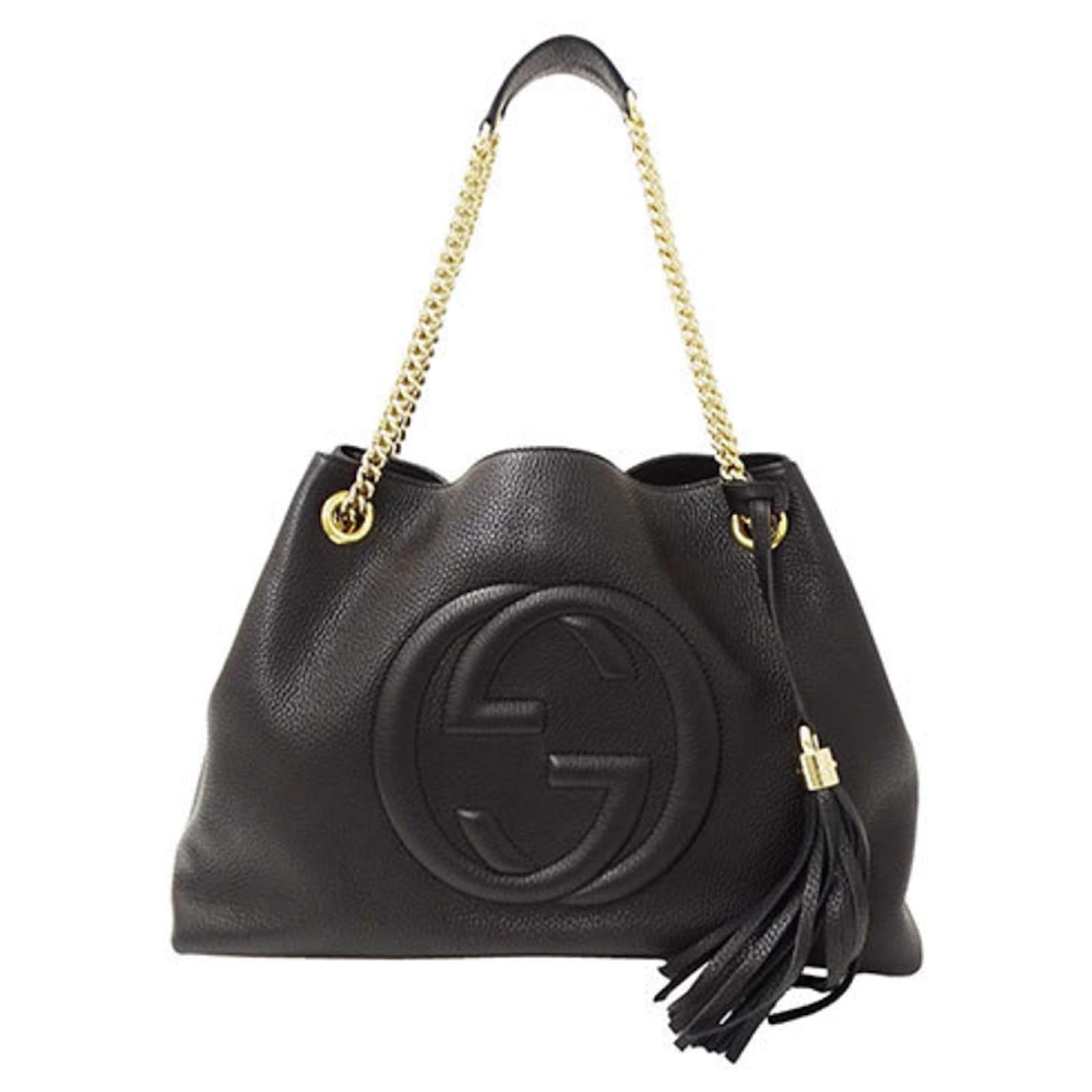 Gucci Women's Leather Tote Bag Black ref.1999956 - Joli Closet