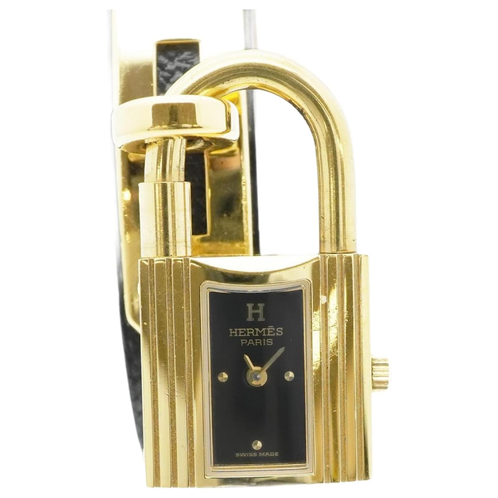 Hermès Hermes Kelly Watch with Black Dial ref.2000013 - Joli Closet