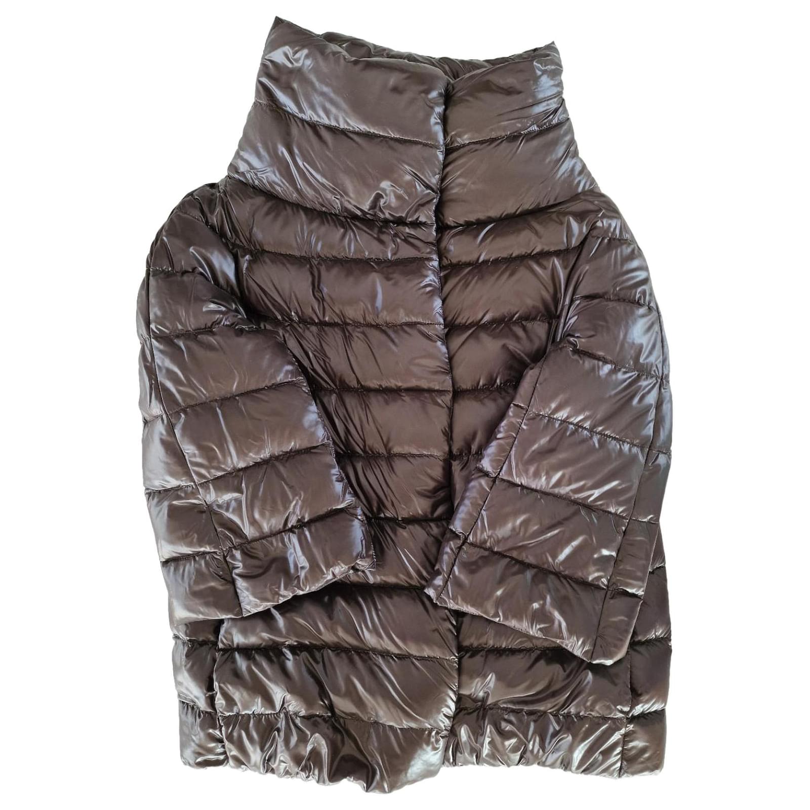 HERNO down jacket Dark brown Polyester ref.2000501 - Joli Closet