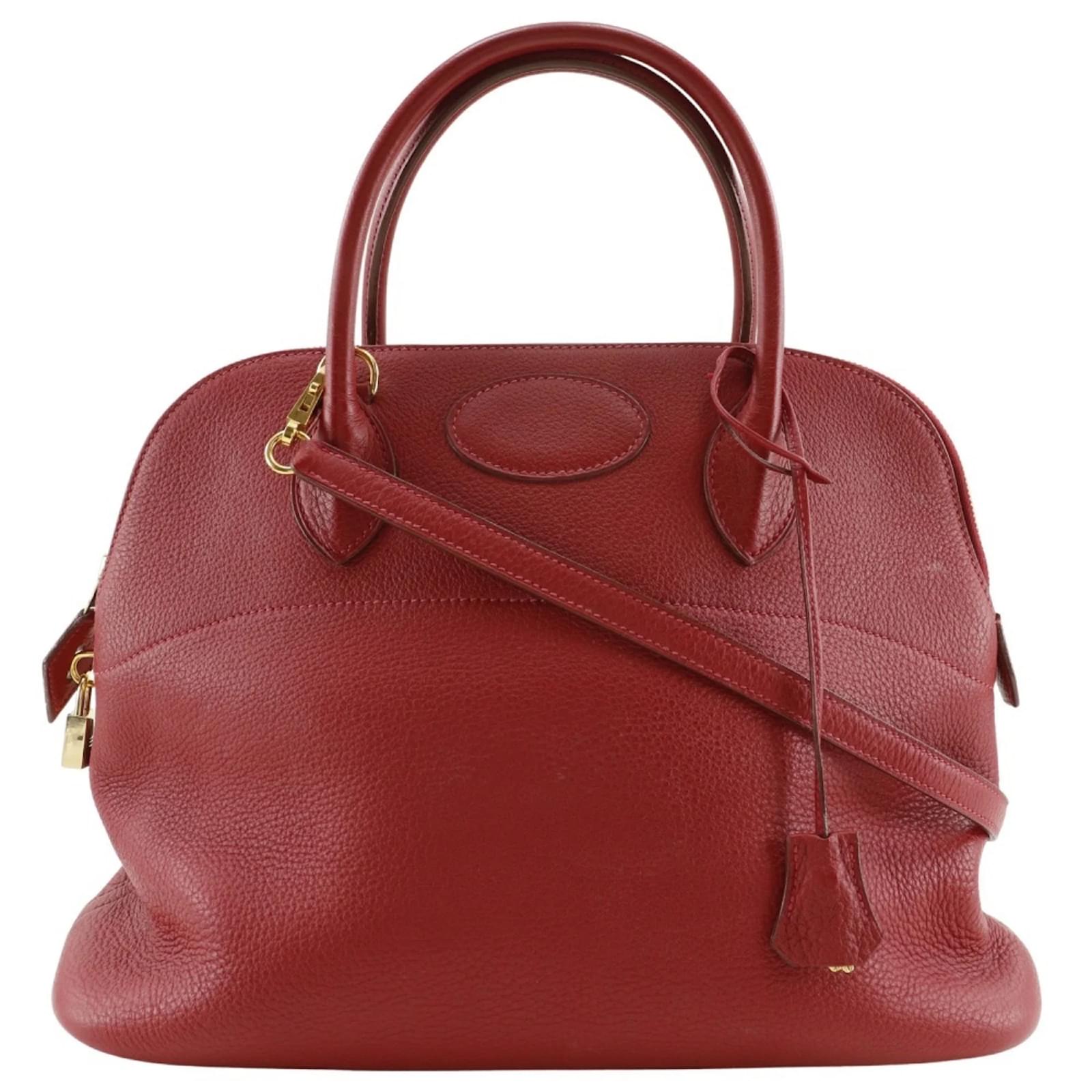 Hermès Hermes Bolide 35 Handbag Red Leather ref.2002770 - Joli Closet