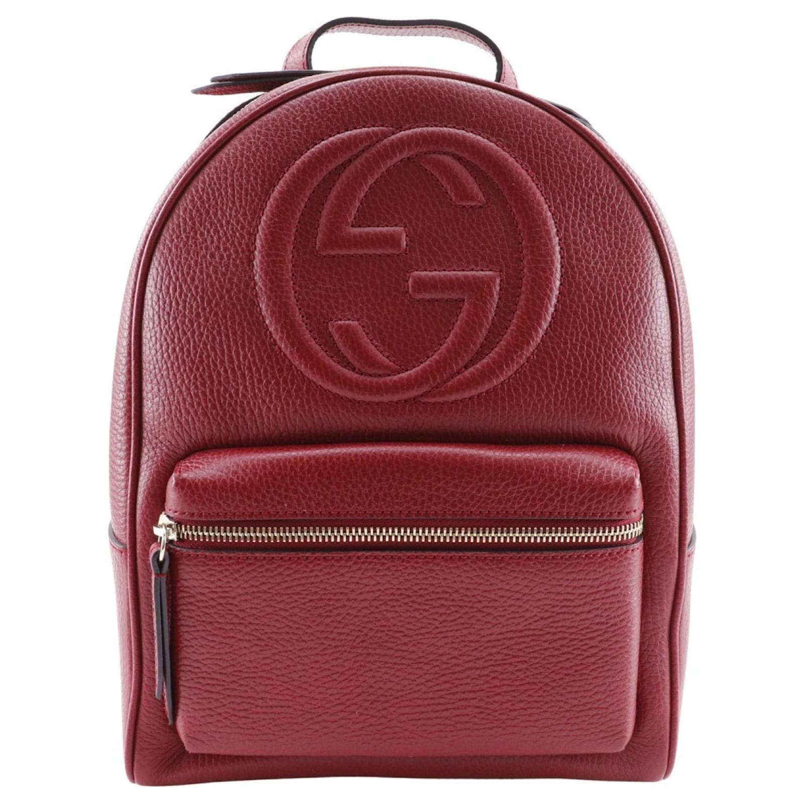 Gucci Soho Red Leather Backpack ref.2002855 - Joli Closet