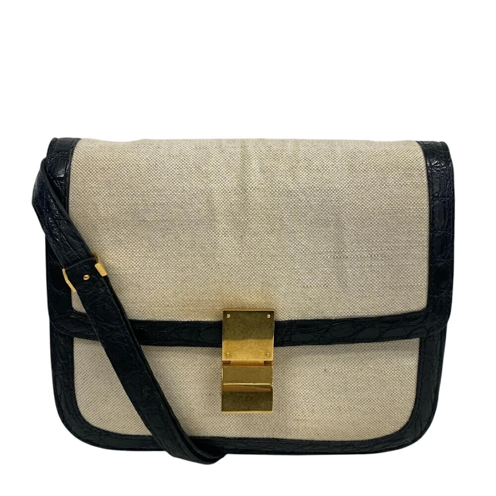Céline Celine Classic Box Shoulder Bag White Cream Ivory ref.2003104 ...