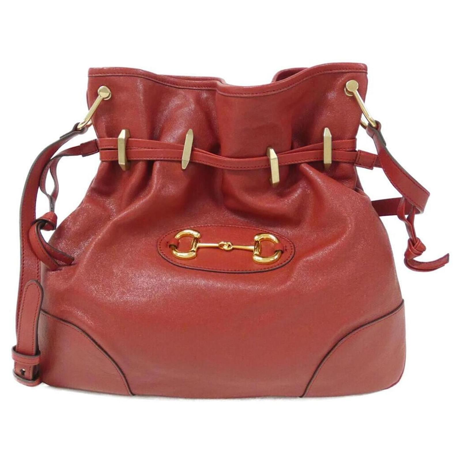 Gucci Horsebit 1955 Shoulder Bag Red Leather ref.2004652 - Joli Closet