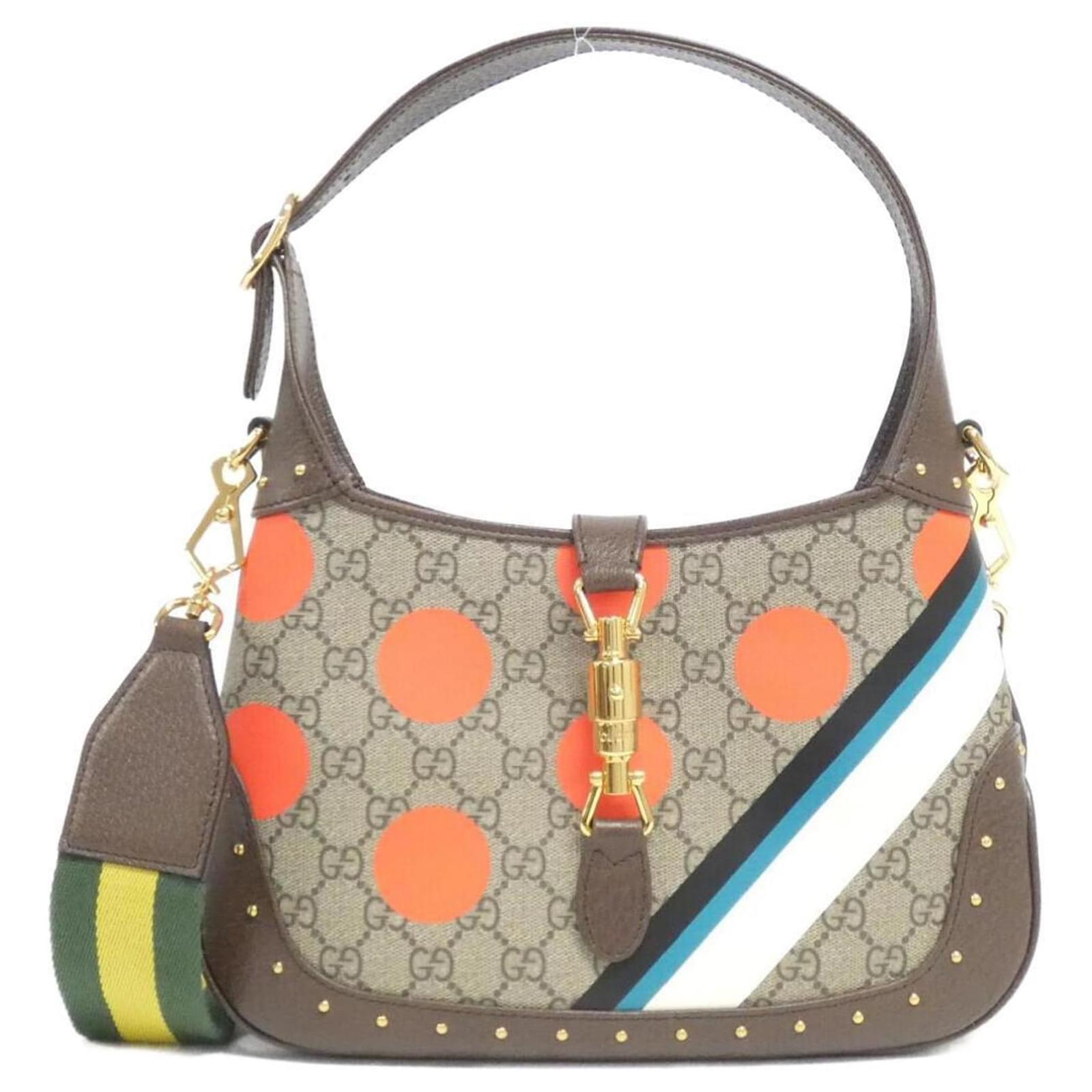 Gucci JACKIE 1961 Shoulder Bag Brown Multiple colors Beige Leather ...