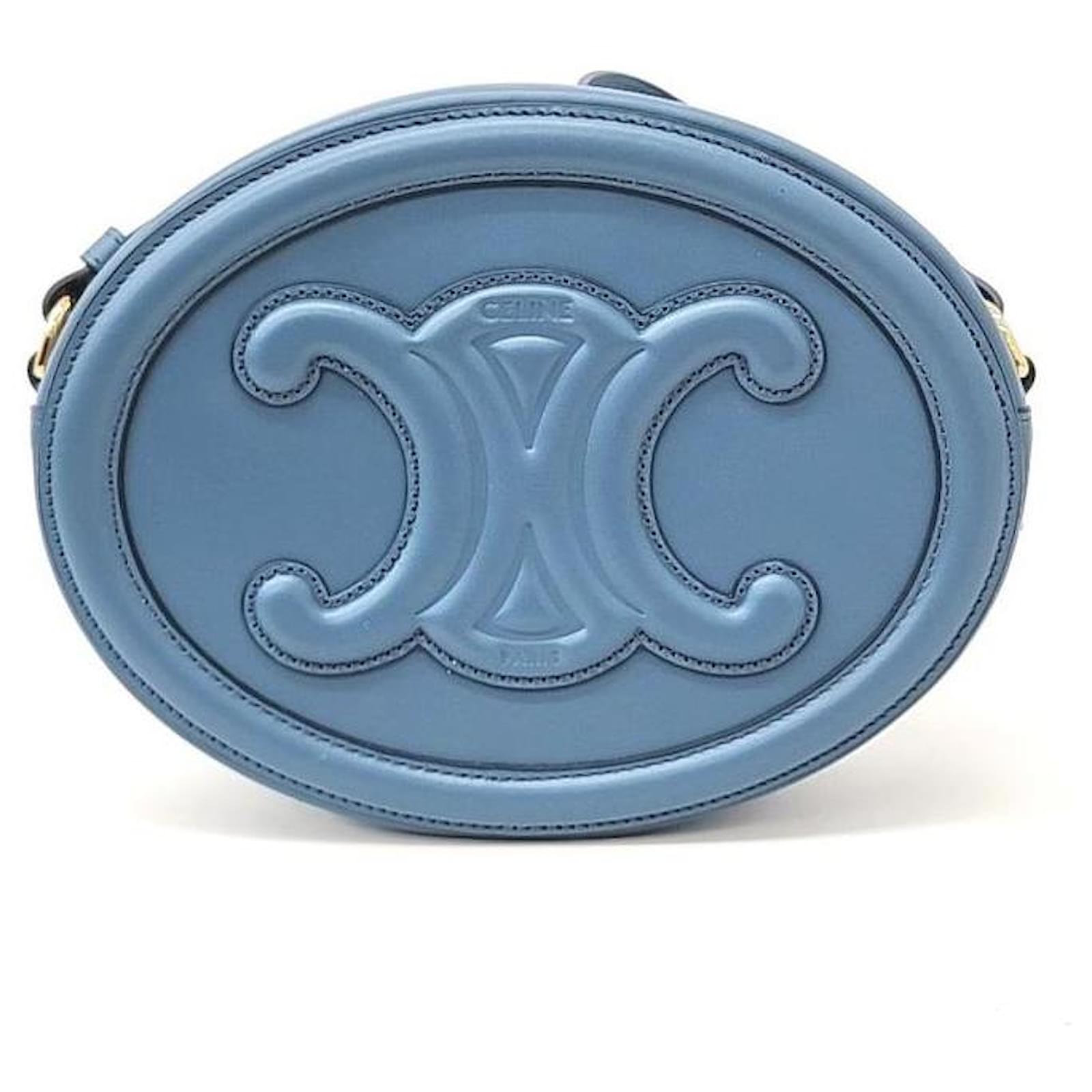 Céline Celine Crossbody Oval Pulse Blue Leather ref.2006350 - Joli Closet