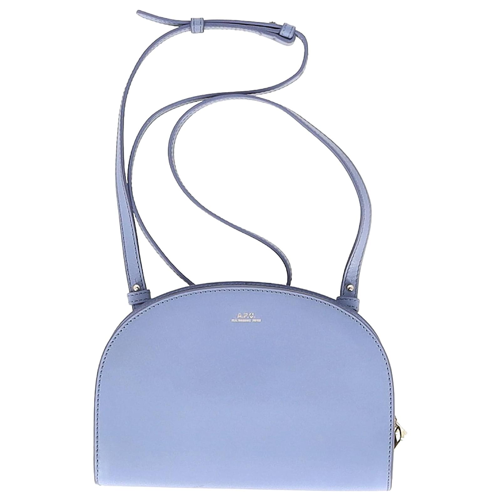 Apc A.P.C. Demi Lune Crossbody Bag in Light Blue Leather ref.JC2008529 ...