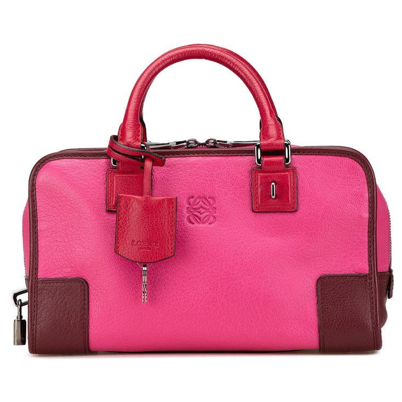 Loewe Anagram Logo Amazona 28 Leather Handbag Pink ref.2008886 - Joli ...