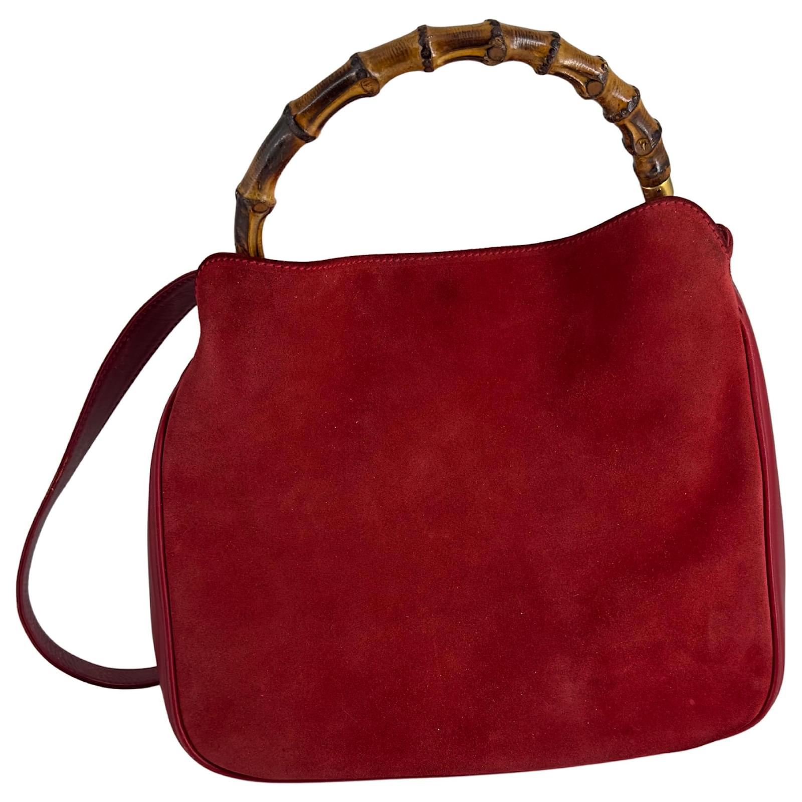 Gucci Bamboo Red Suede ref.2010382 - Joli Closet