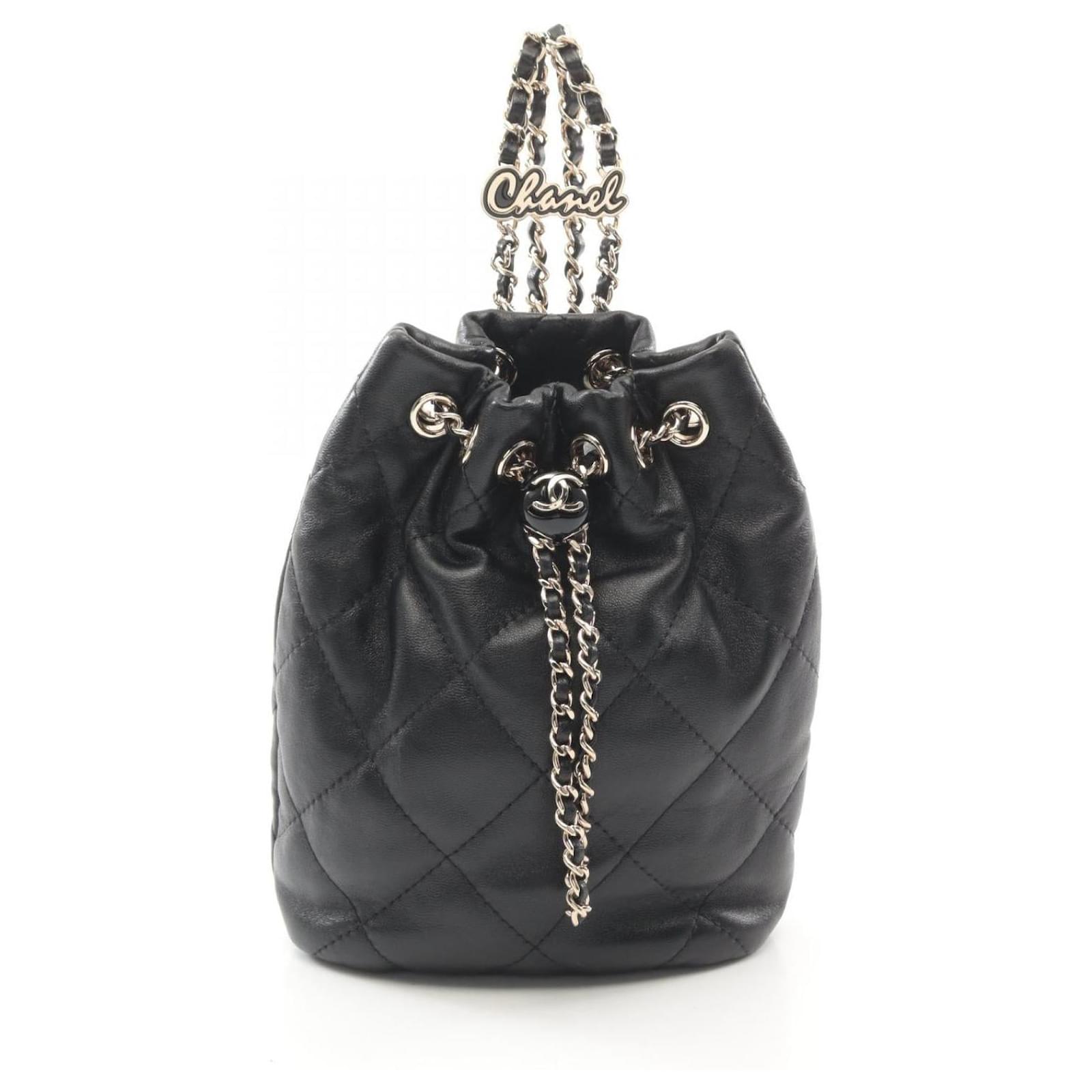 Chanel Lambskin Coco Mark Backpack Black Leather ref.2010718 - Joli Closet