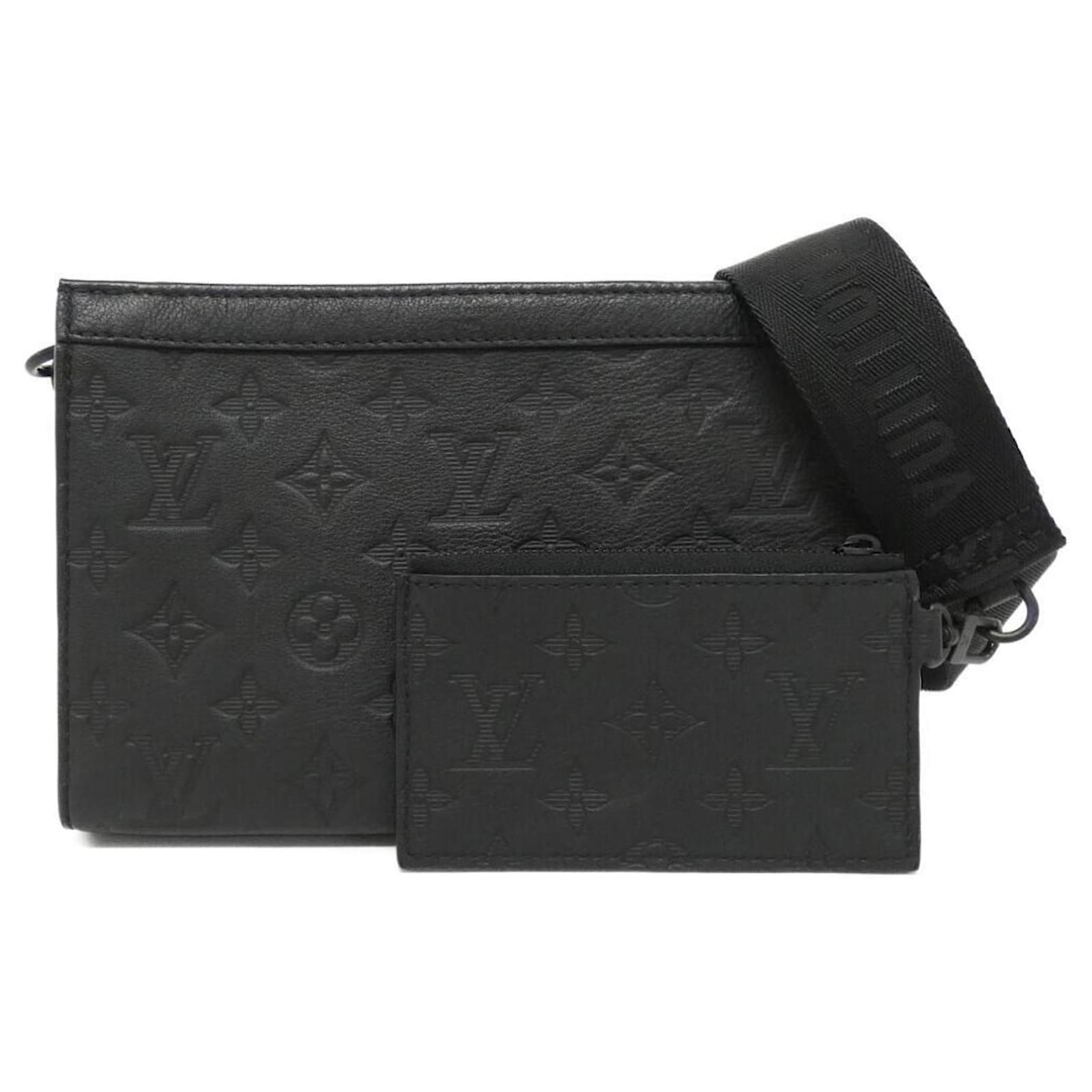 Louis Vuitton Monogram Shadow Gaston Wearable Wallet Black Cloth ref ...
