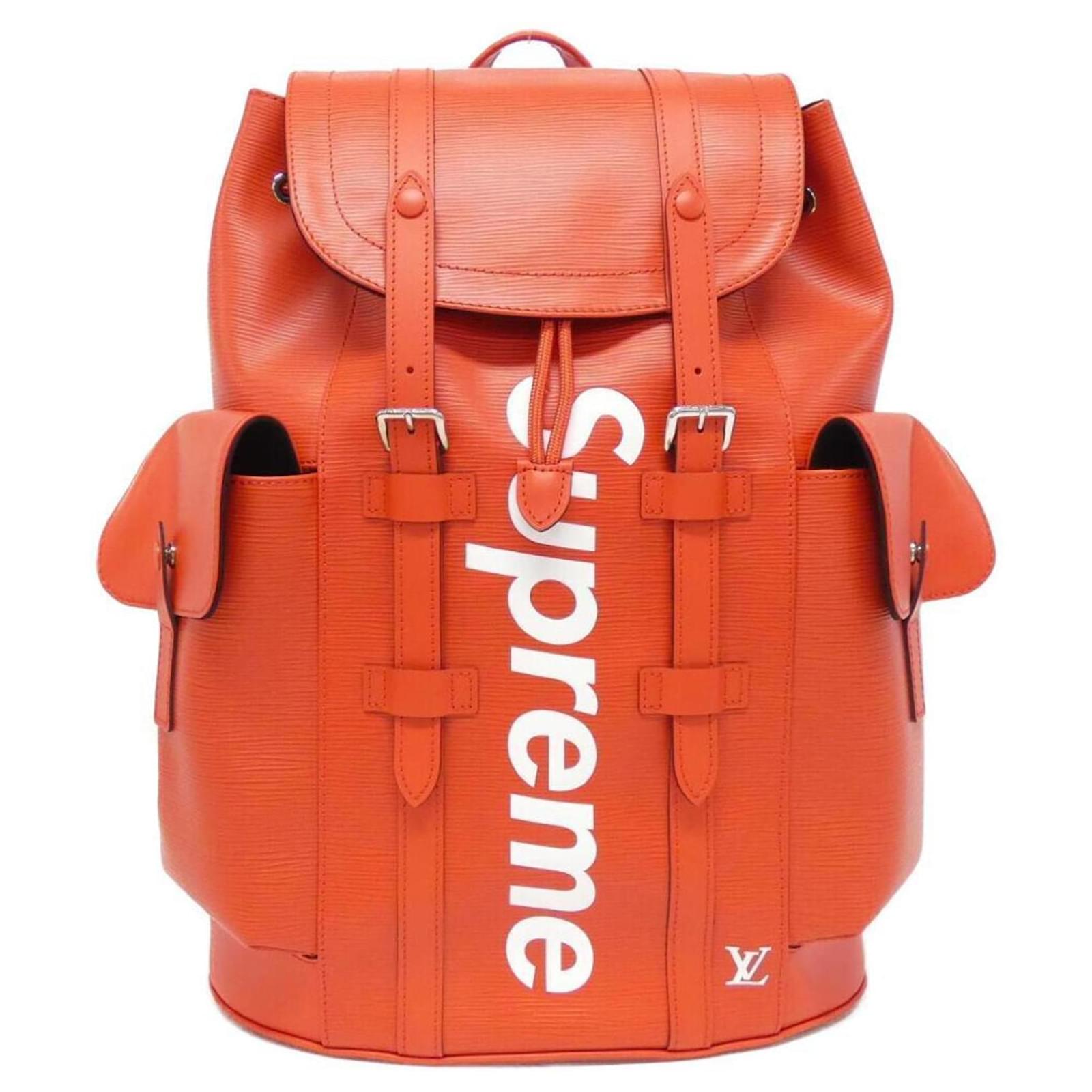 Louis Vuitton Epi Christopher MM Backpack Red Leather ref.2012625 ...