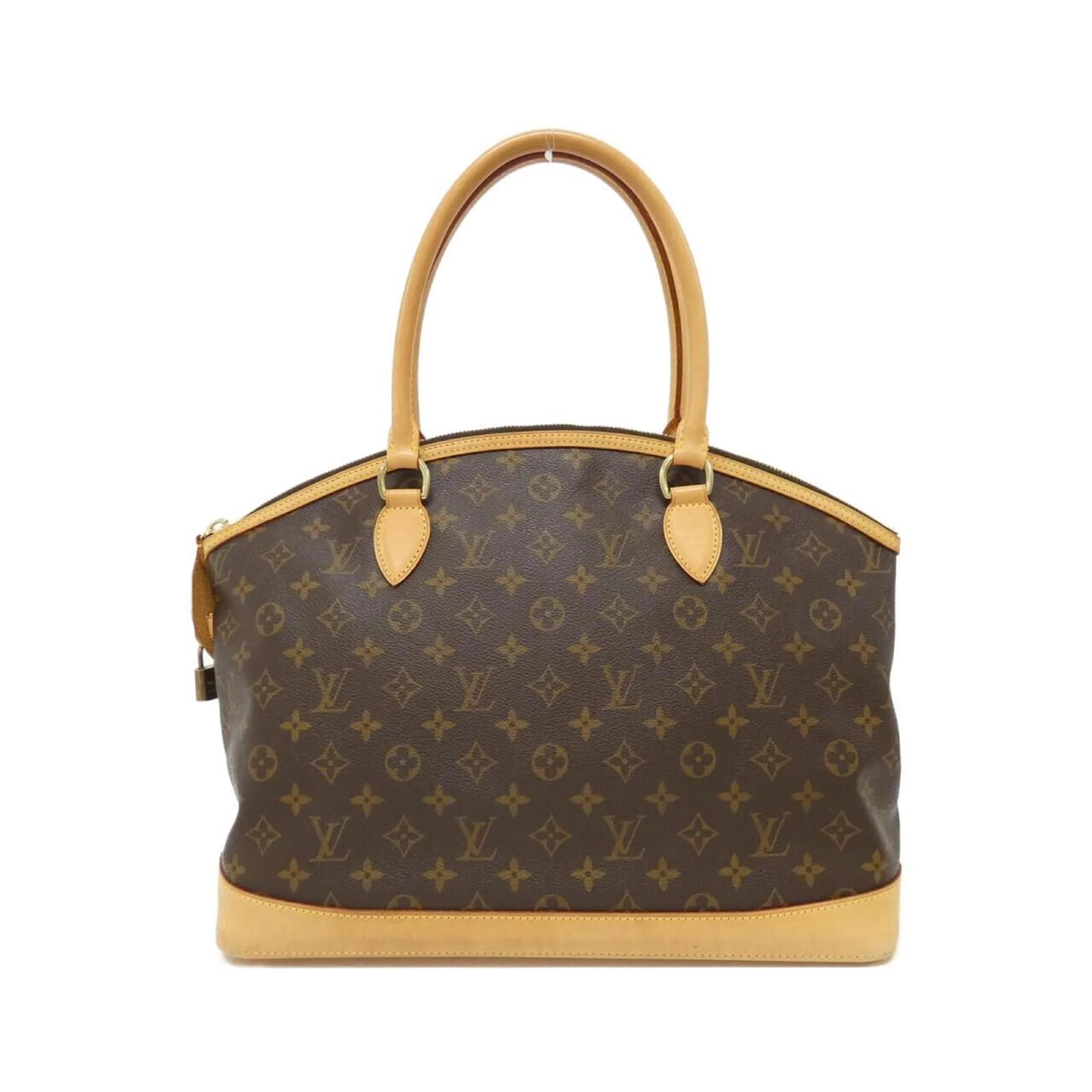 Louis Vuitton Monogram Lockit Horizontal Handbag Brown Patent leather ...