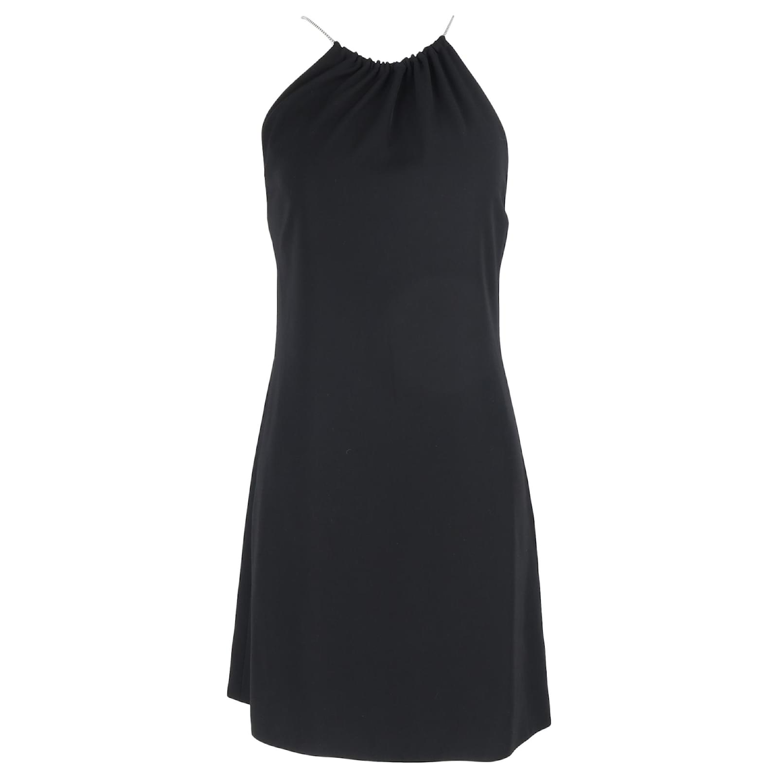 Prada Open-Back Chain Strap Mini Dress in Black Polyester ref.2015615 ...