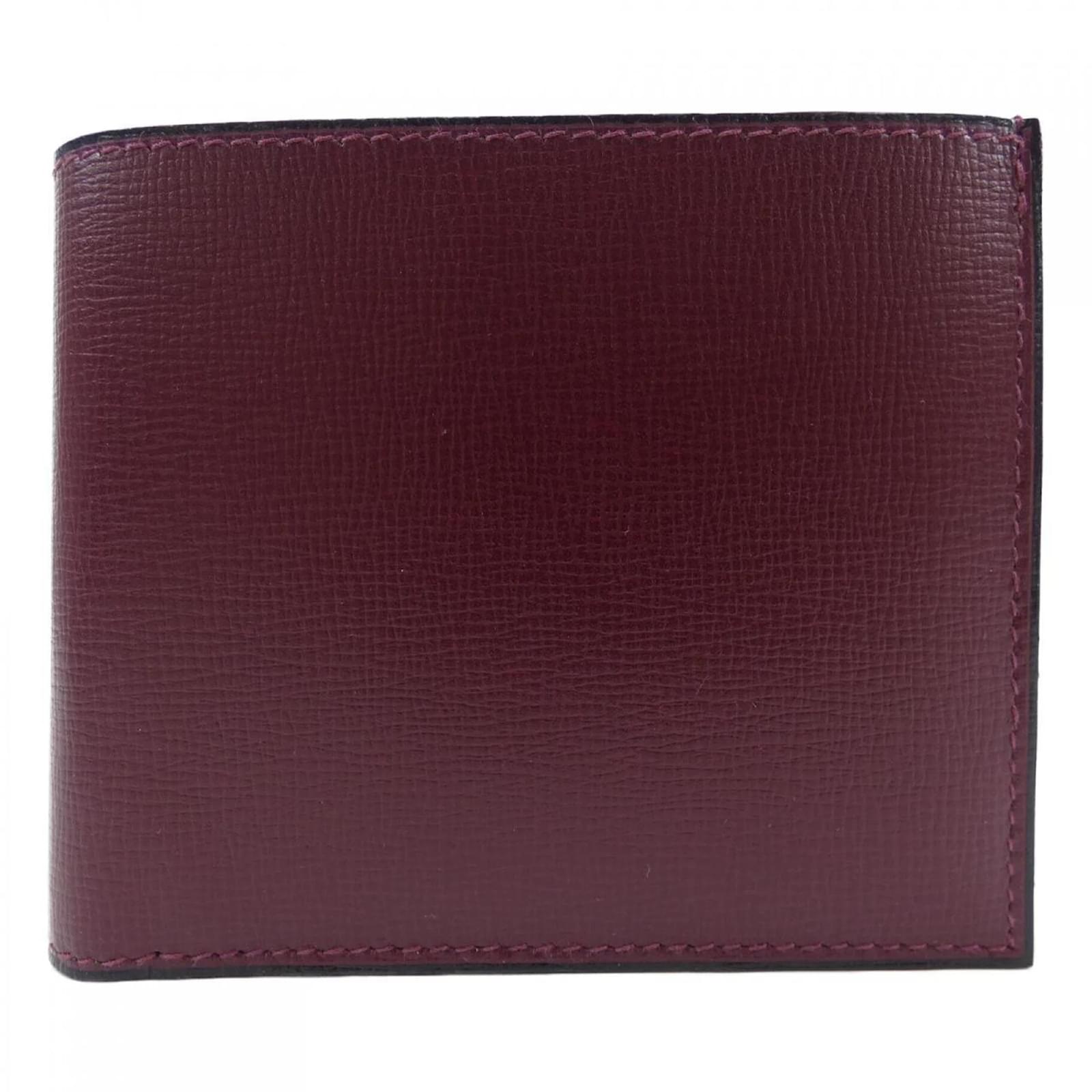 Valextra Red Leather Bi-Fold Wallet ref.2016253 - Joli Closet