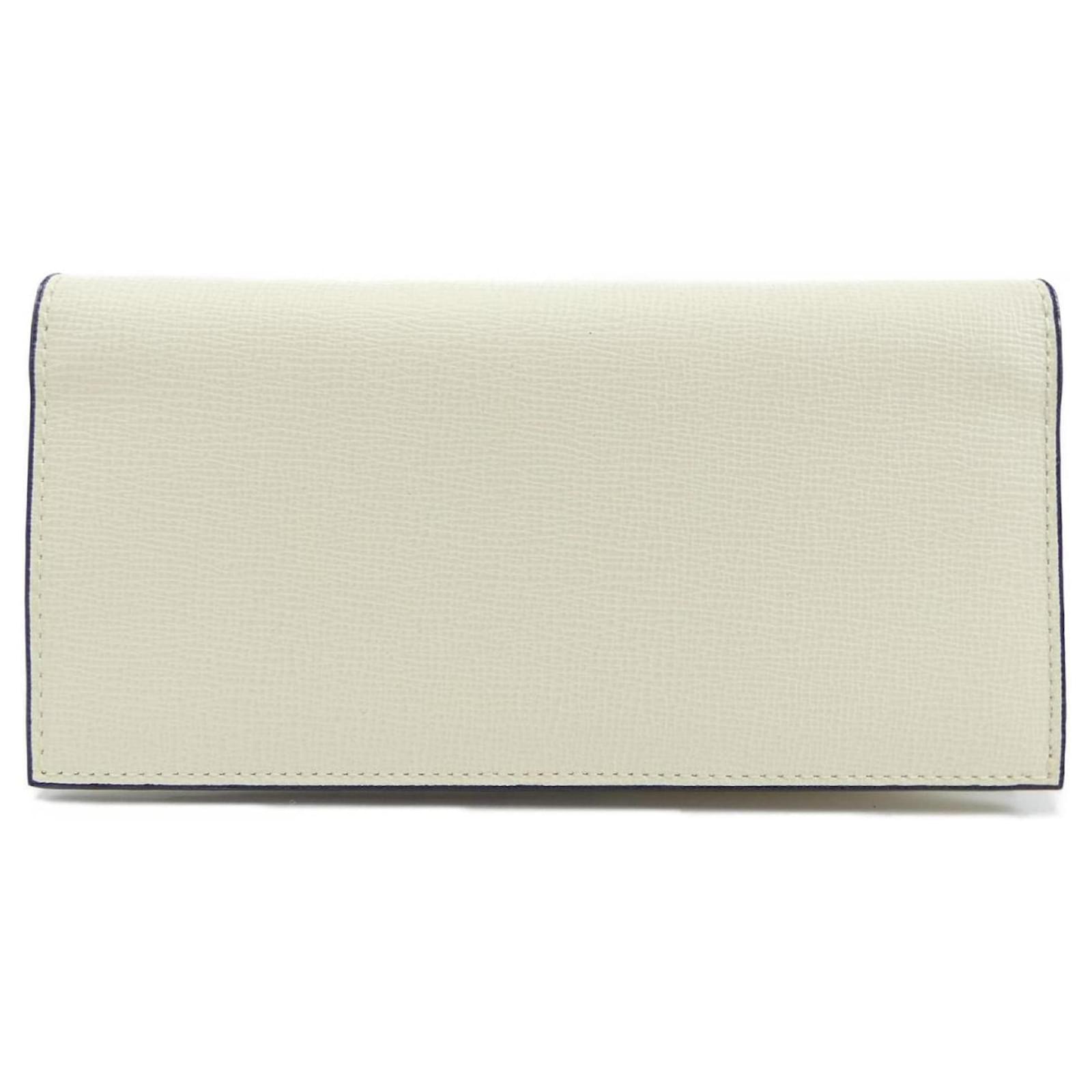 Valextra White Leather Long Wallet ref.2016507 - Joli Closet